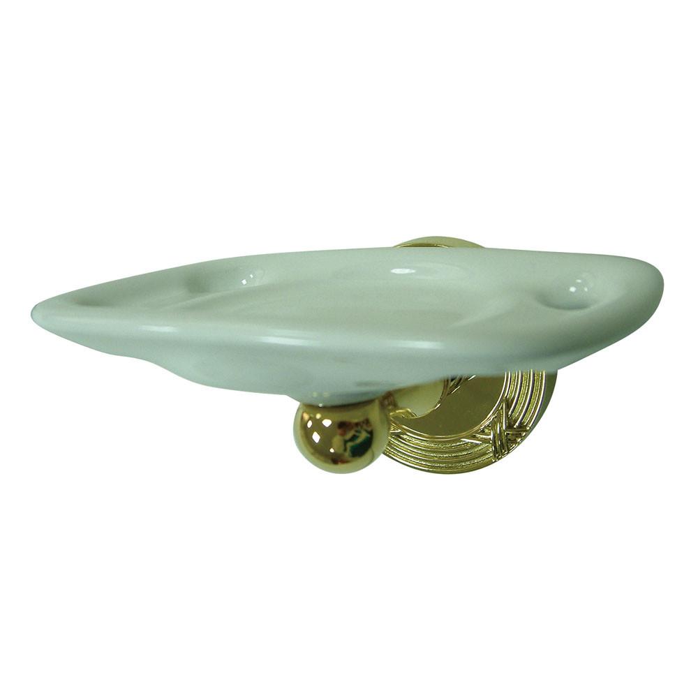 Kingston Polished Brass Georgian ceramic toothbrush/tumbler holder BA9 ...