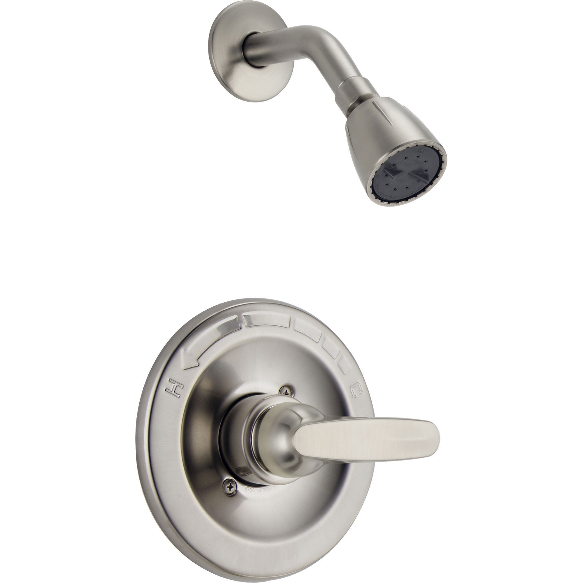 Delta Foundations Stainless Steel Finish Shower Only Faucet with Valve ...
