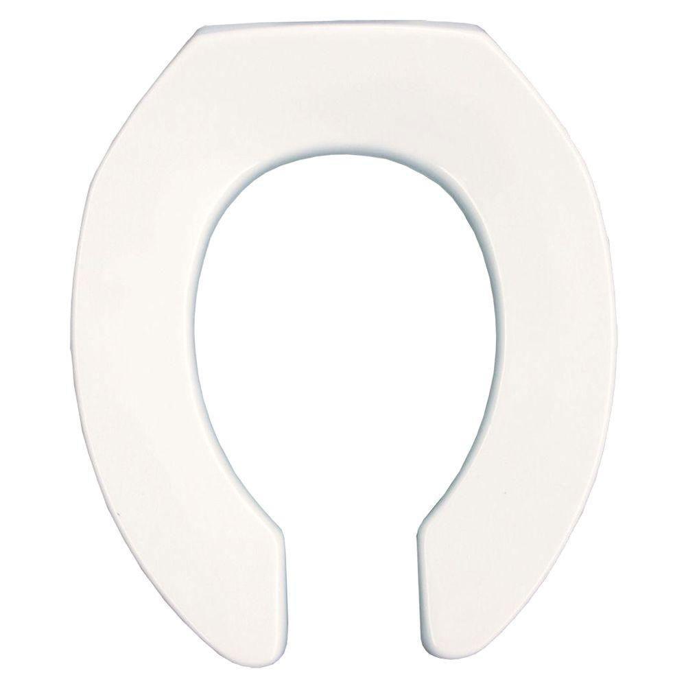 Bemis Round Open Front Toilet Seat in White 907336 - FaucetList.com