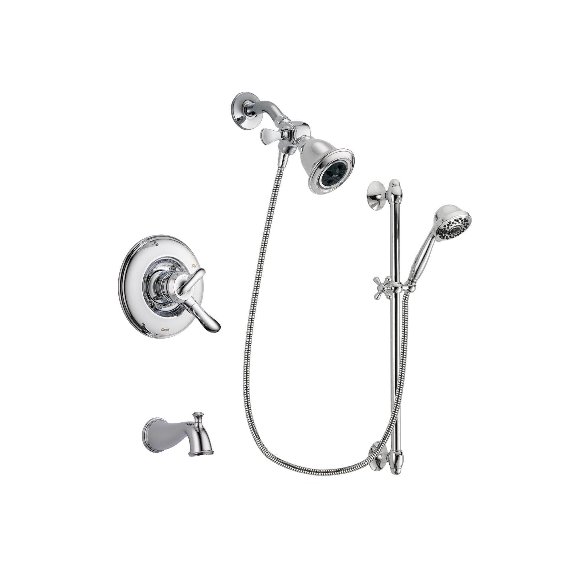 Delta Linden Chrome Tub and Shower Faucet System with Hand Shower DSP0 ...