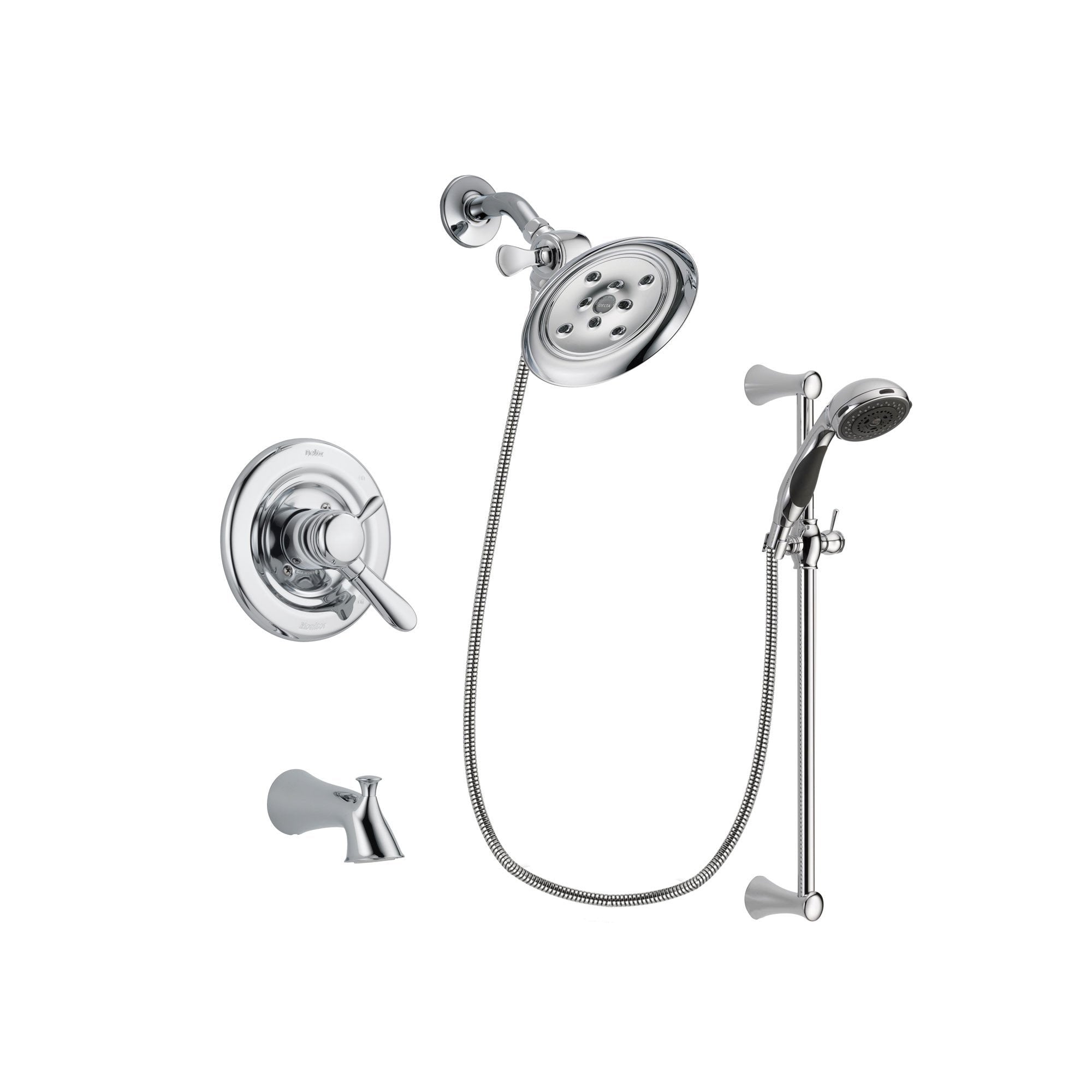 Delta Lahara Chrome Tub and Shower Faucet System with Hand Shower DSP0 ...