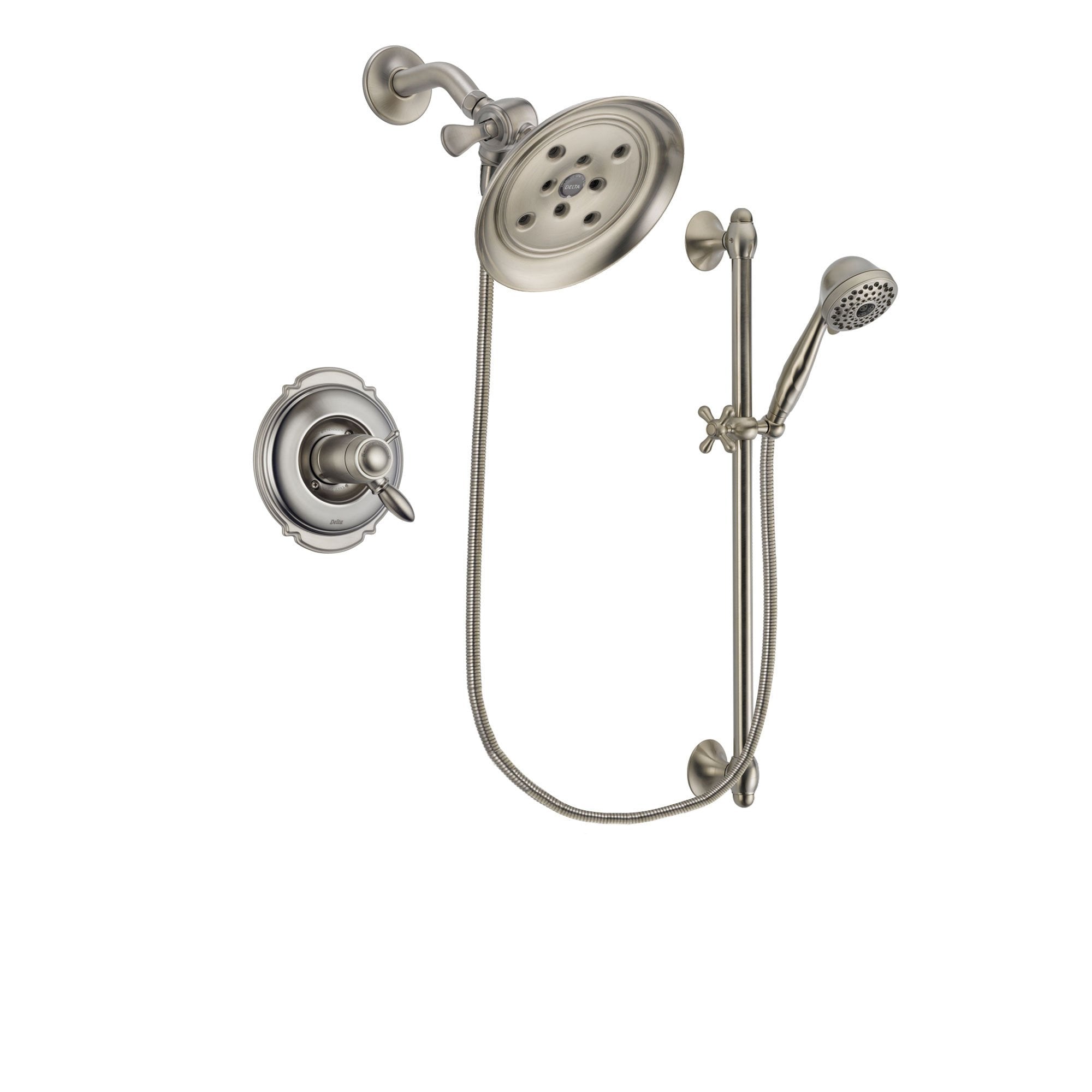 Delta Victorian Stainless Steel Finish Shower System with Hand Shower ...