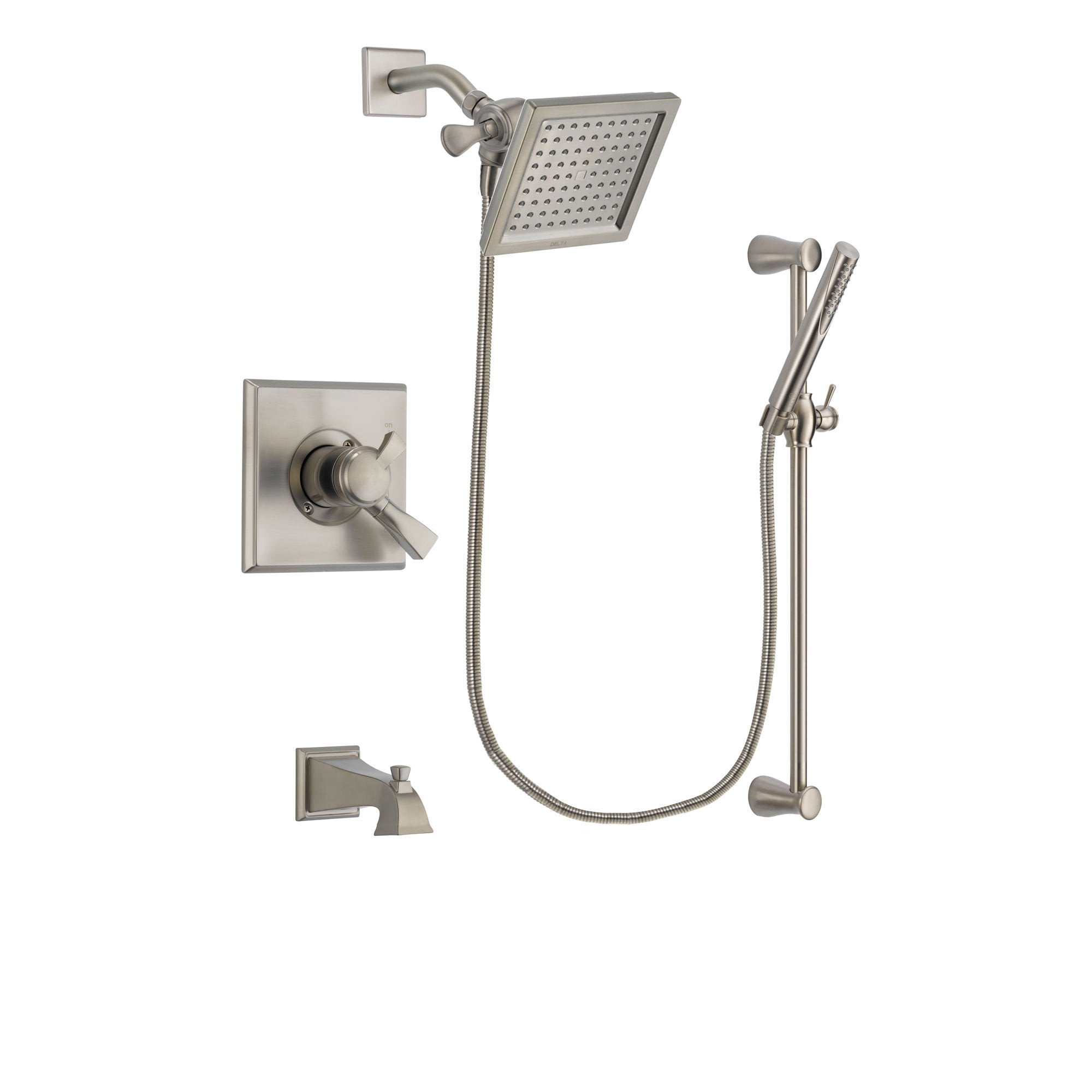 Delta Dryden Stainless Steel Finish Tub and Shower System w/Hand Showe ...