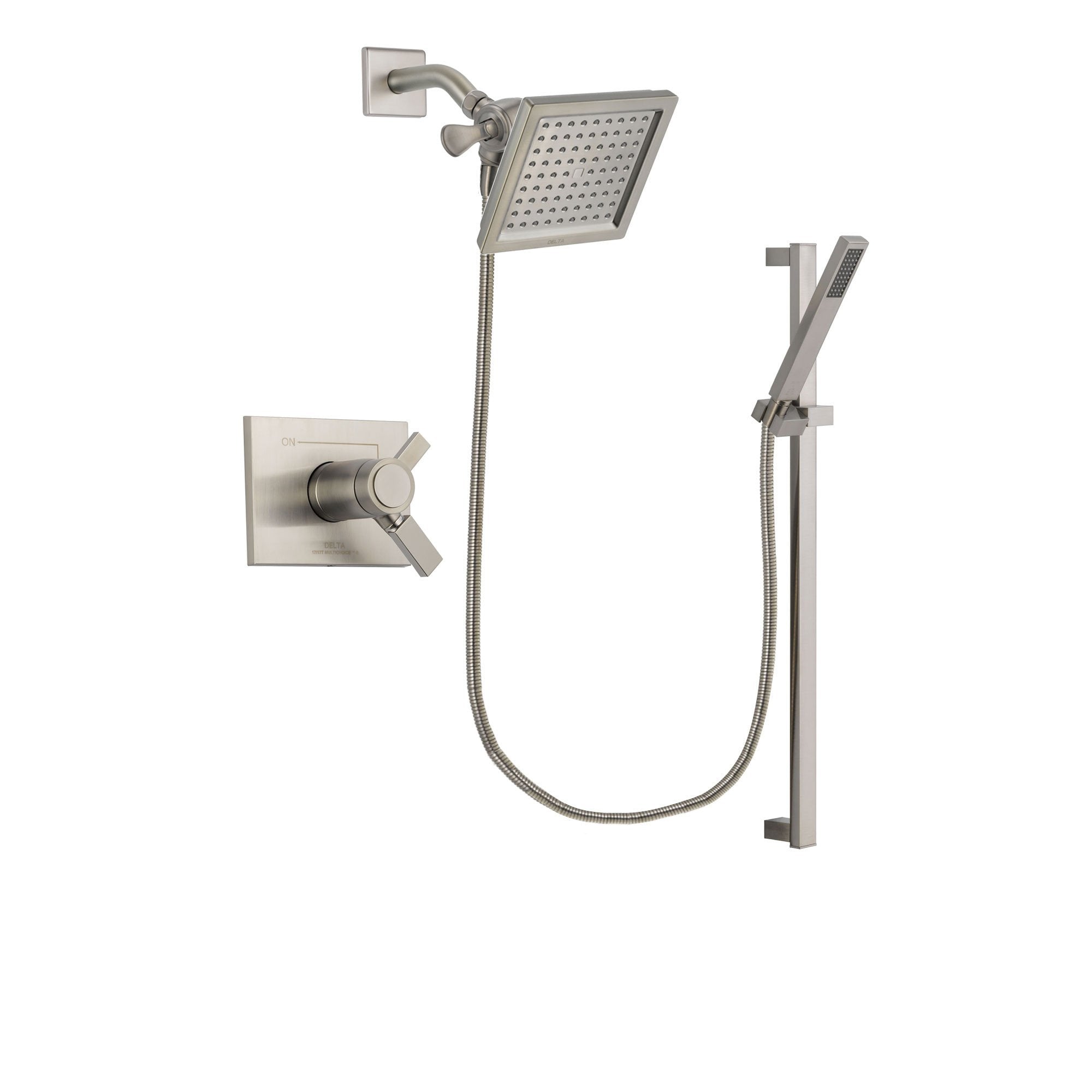 Delta Vero Stainless Steel Finish Shower Faucet System with Hand Showe ...