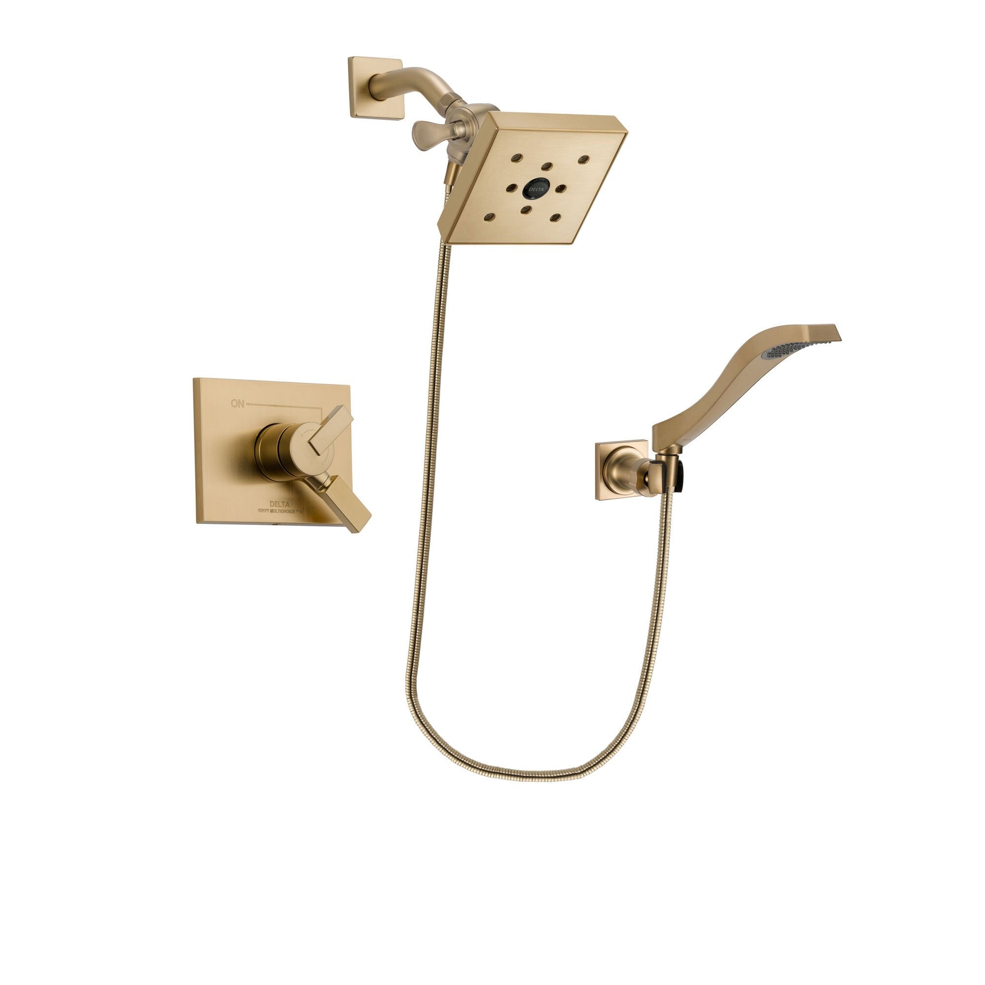 Delta Vero Champagne Bronze Shower Faucet System with Hand Shower DSP3 ...