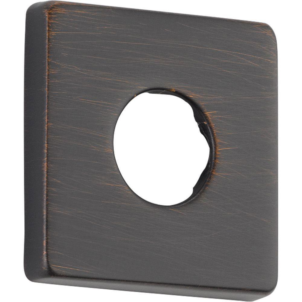 Delta Square Shower Arm Flange in Venetian Bronze 564438 - FaucetList.com