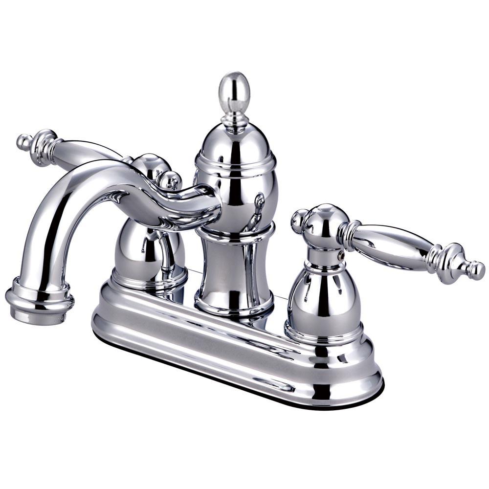 Kingston Brass Chrome Templeton 4" Centerset Bathroom Faucet W/ Pop-Up ...