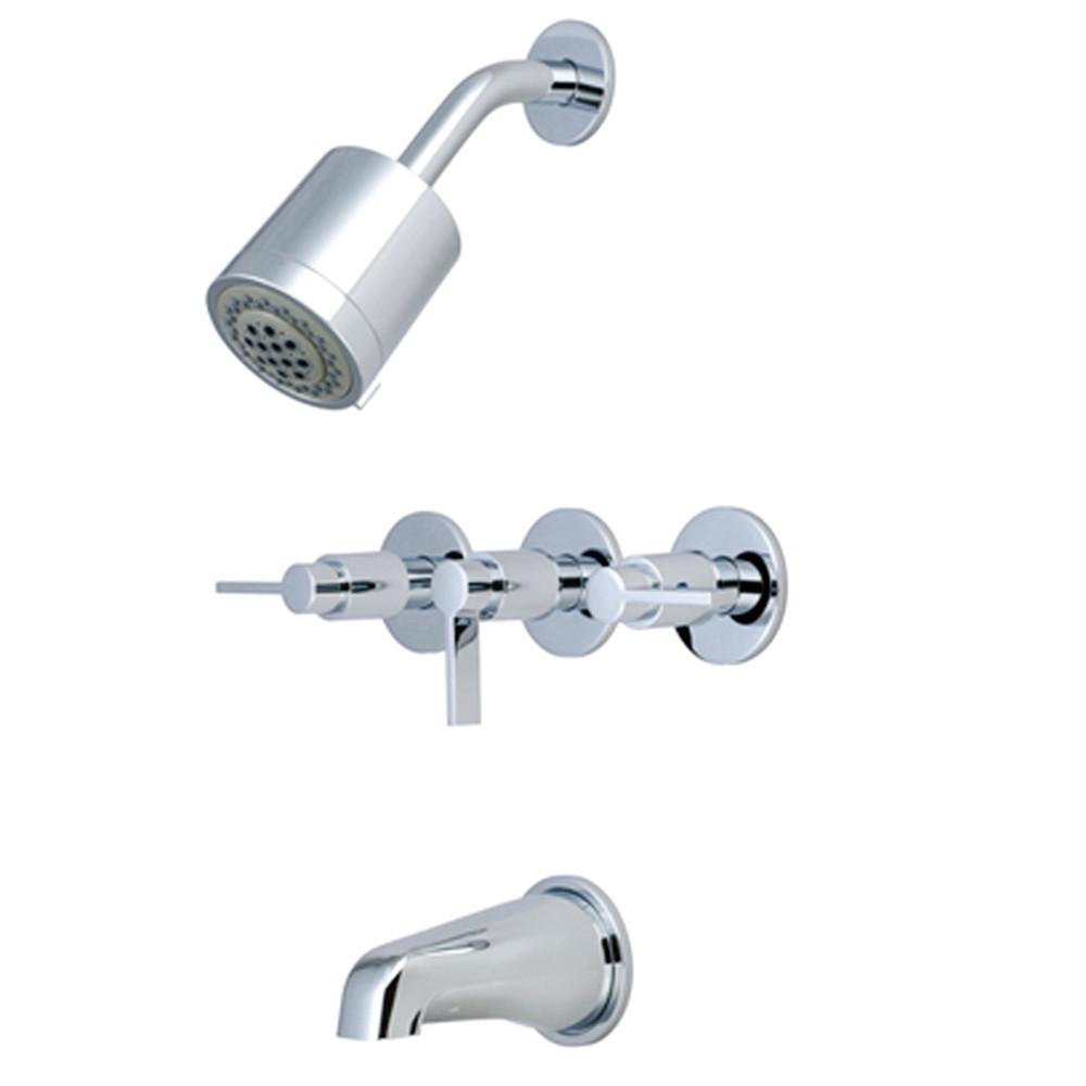 Kingston Chrome NuvoFusion tub and shower combination faucet KBX8131ND ...