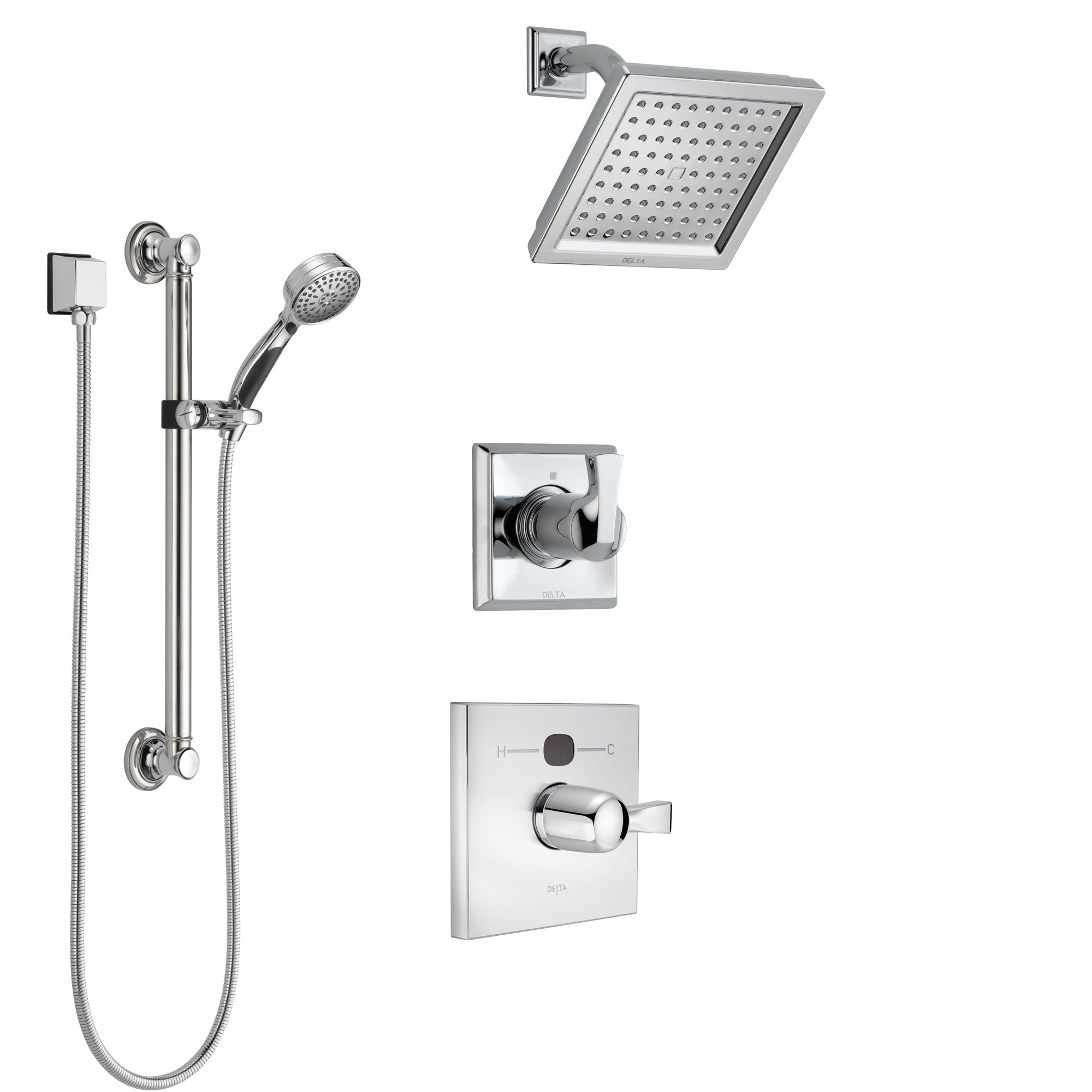Delta Dryden Chrome Finish Shower System with Temp2O Control Handle, 3 ...