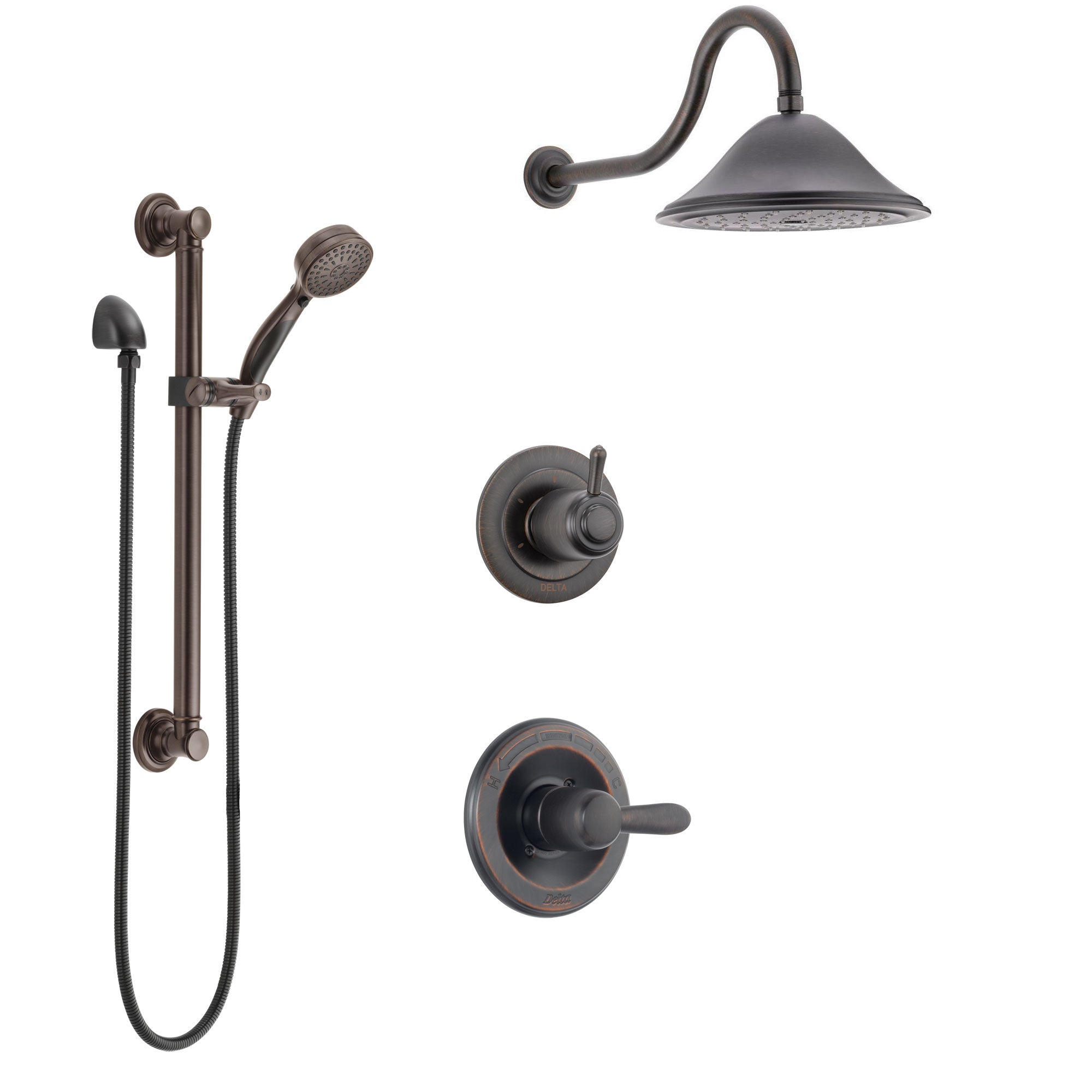 Delta Lahara Venetian Bronze Finish Shower System with Control Handle ...