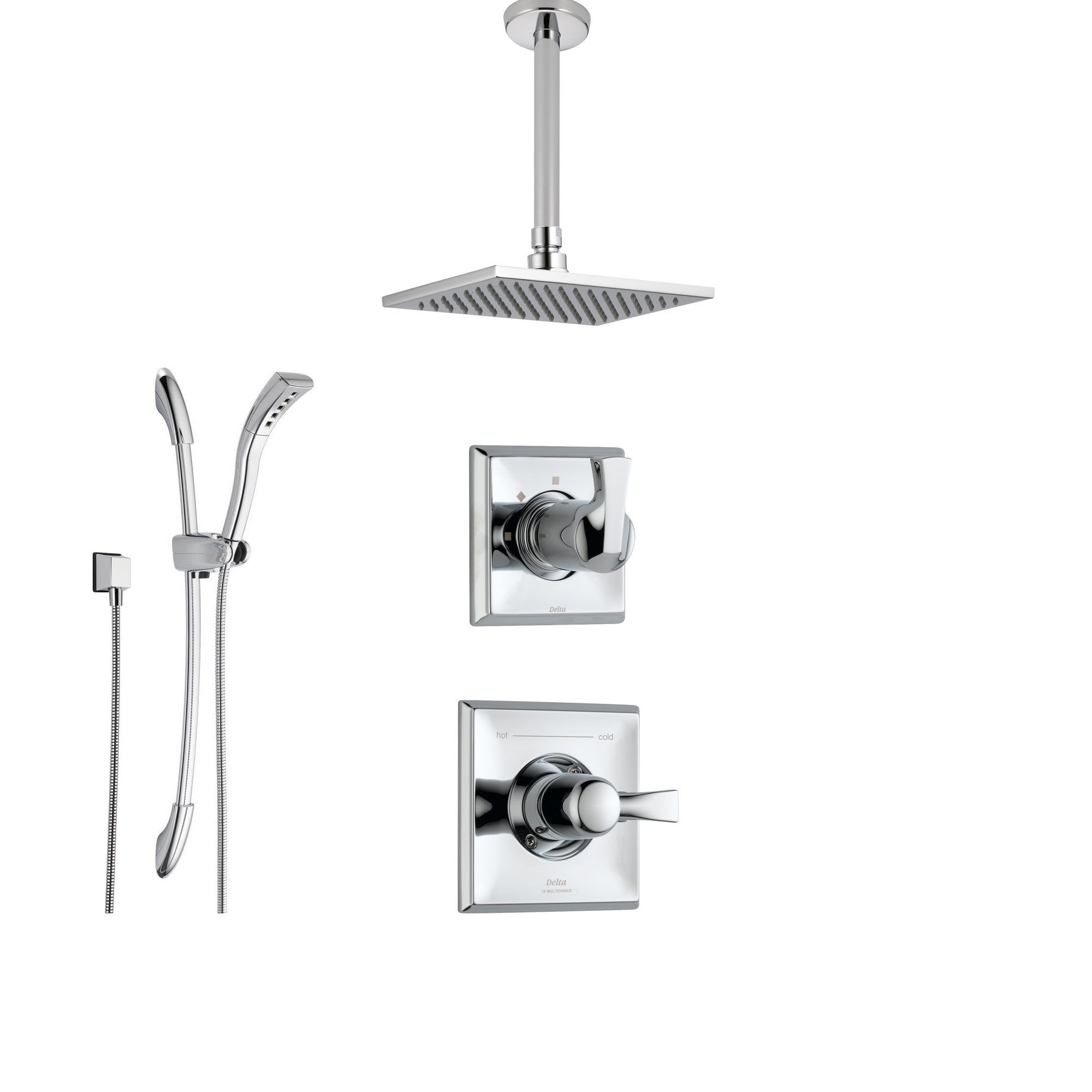 Delta Dryden Chrome Shower System with Normal Shower Handle, 3-setting ...