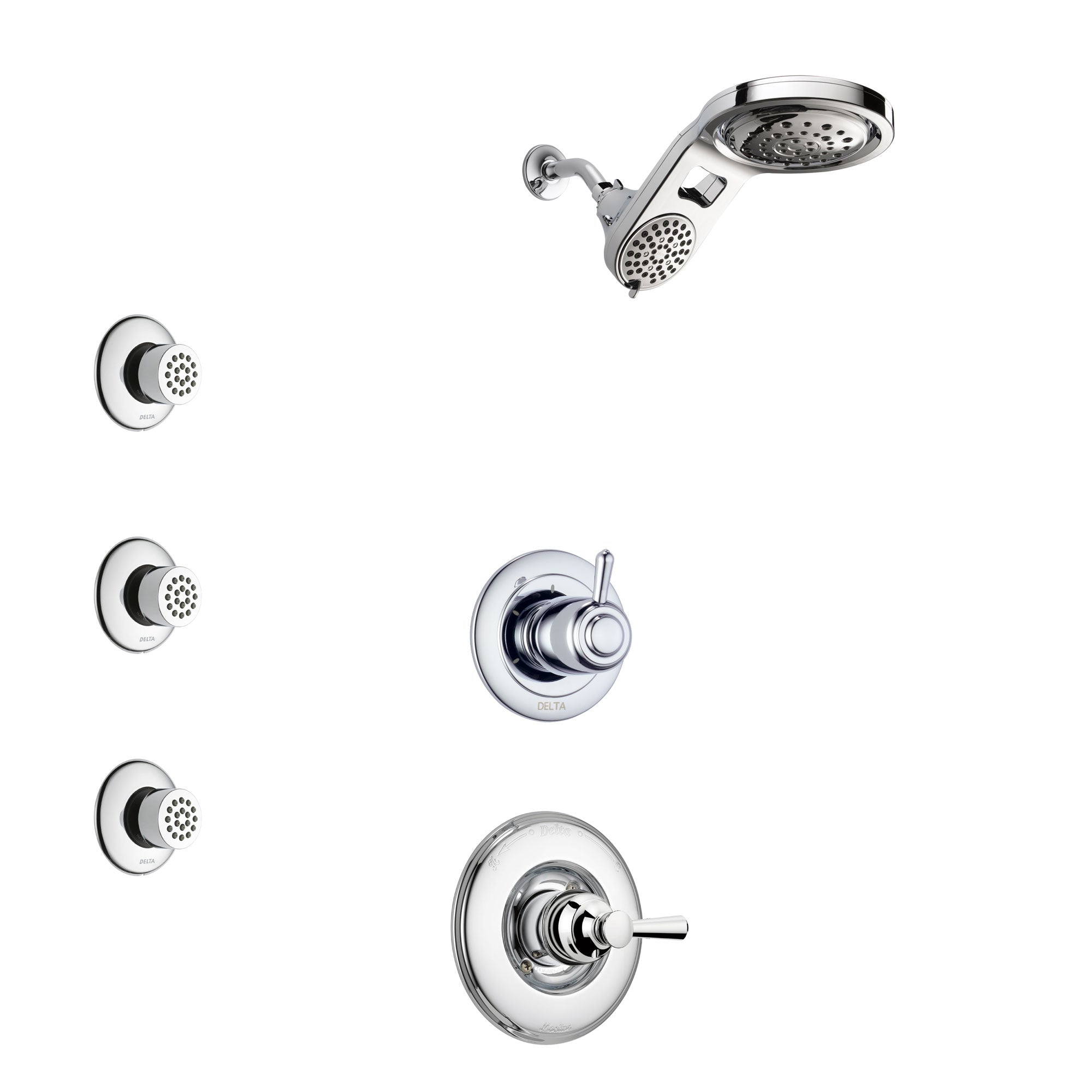 Delta Linden Chrome Finish Shower System with Control Handle, 3-Settin ...