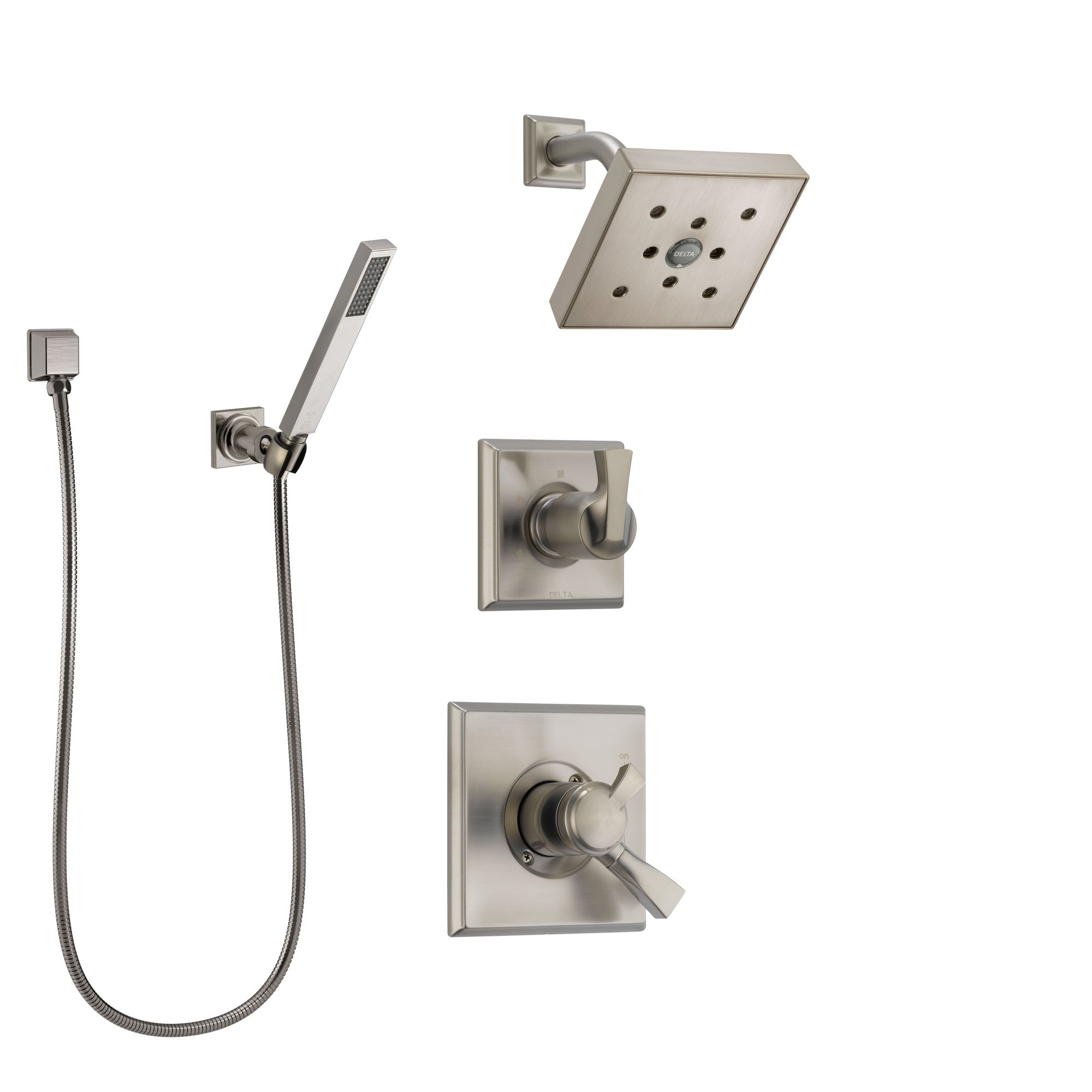 Delta Dryden Stainless Steel Finish Shower System with Dual Control Ha ...