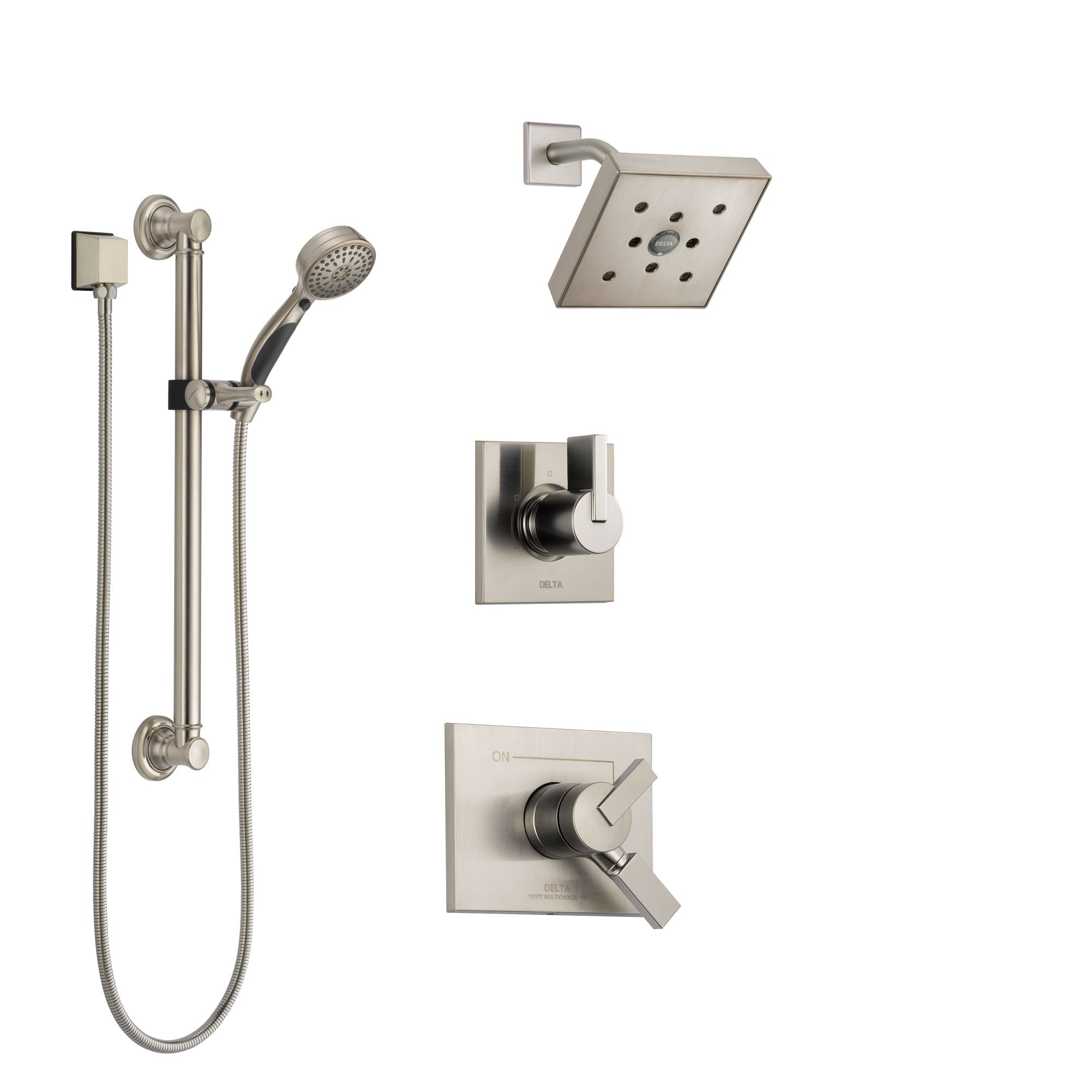 Delta Vero Stainless Steel Finish Shower System with Dual Control Hand ...