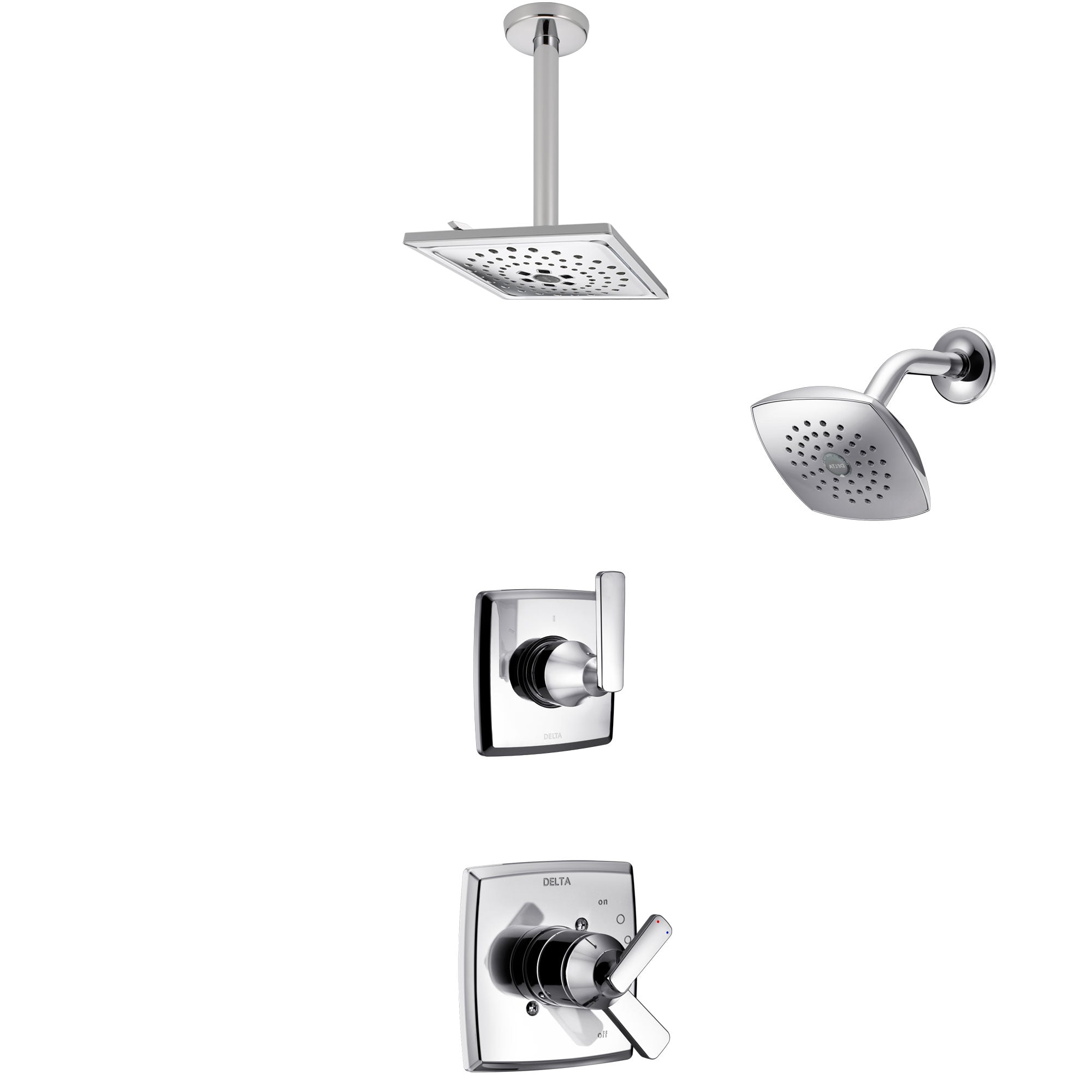 Delta Ashlyn Chrome Finish Shower System with Dual Control Handle, 3-S ...