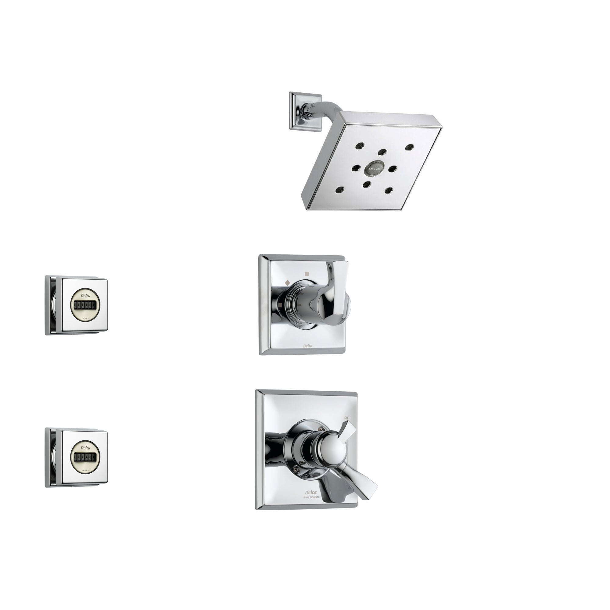 Delta Dryden Chrome Shower System with Dual Control Shower Handle, 3-s ...