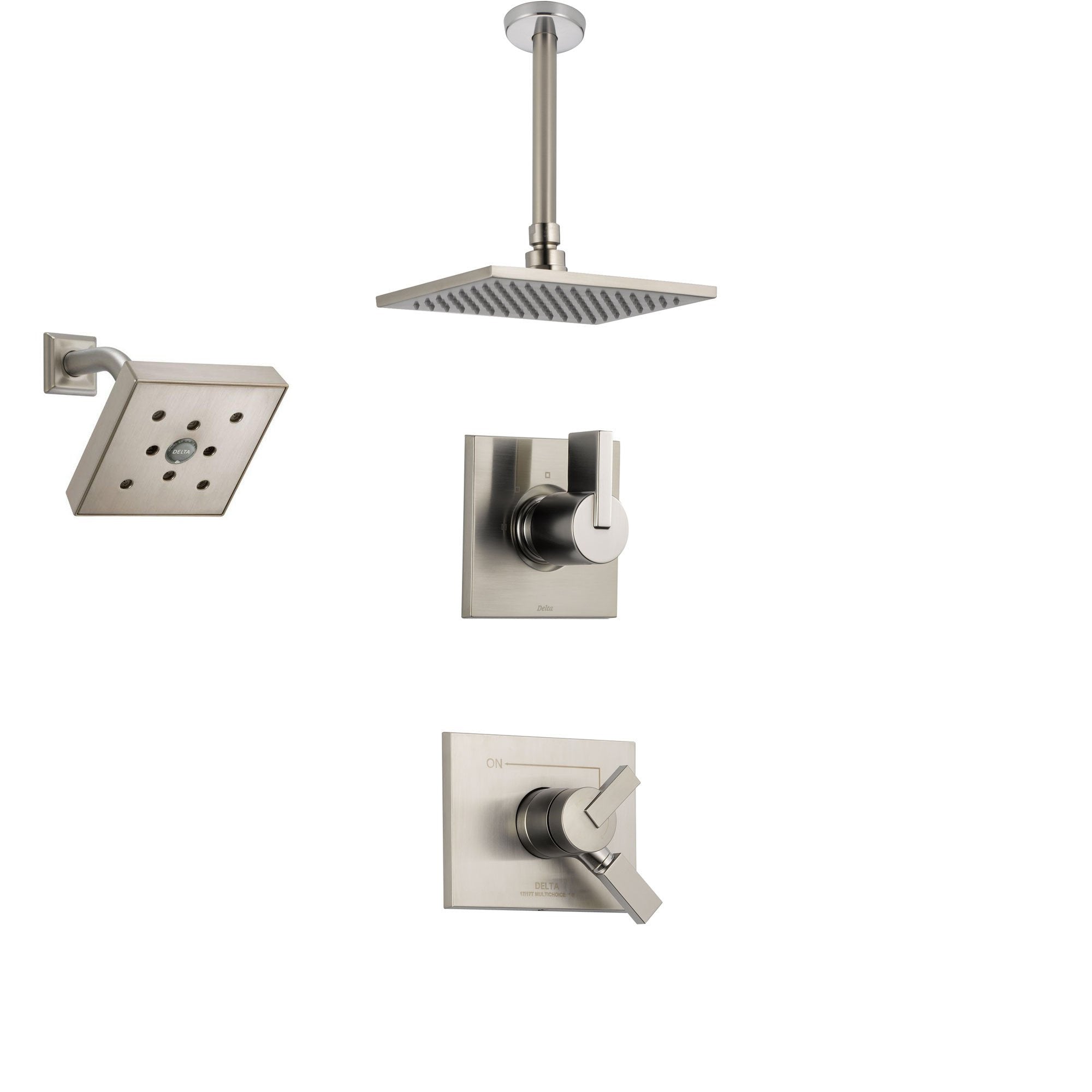 Delta Vero Stainless Steel Shower System with Dual Control Shower Hand ...