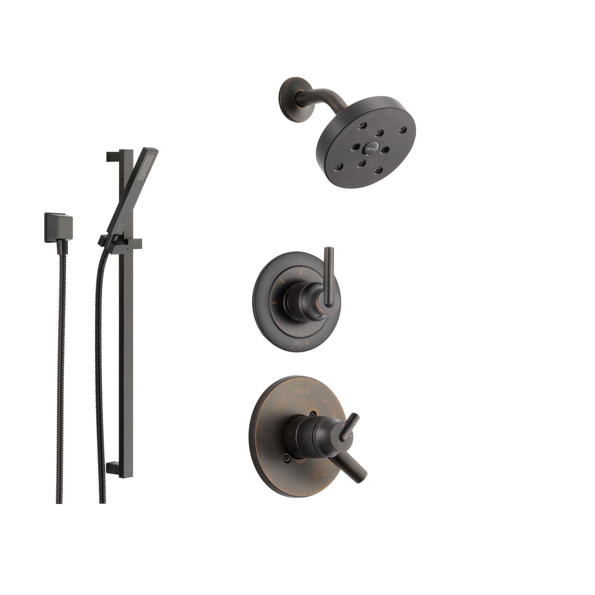 Delta Trinsic Venetian Bronze Shower System with Dual Control Shower H ...