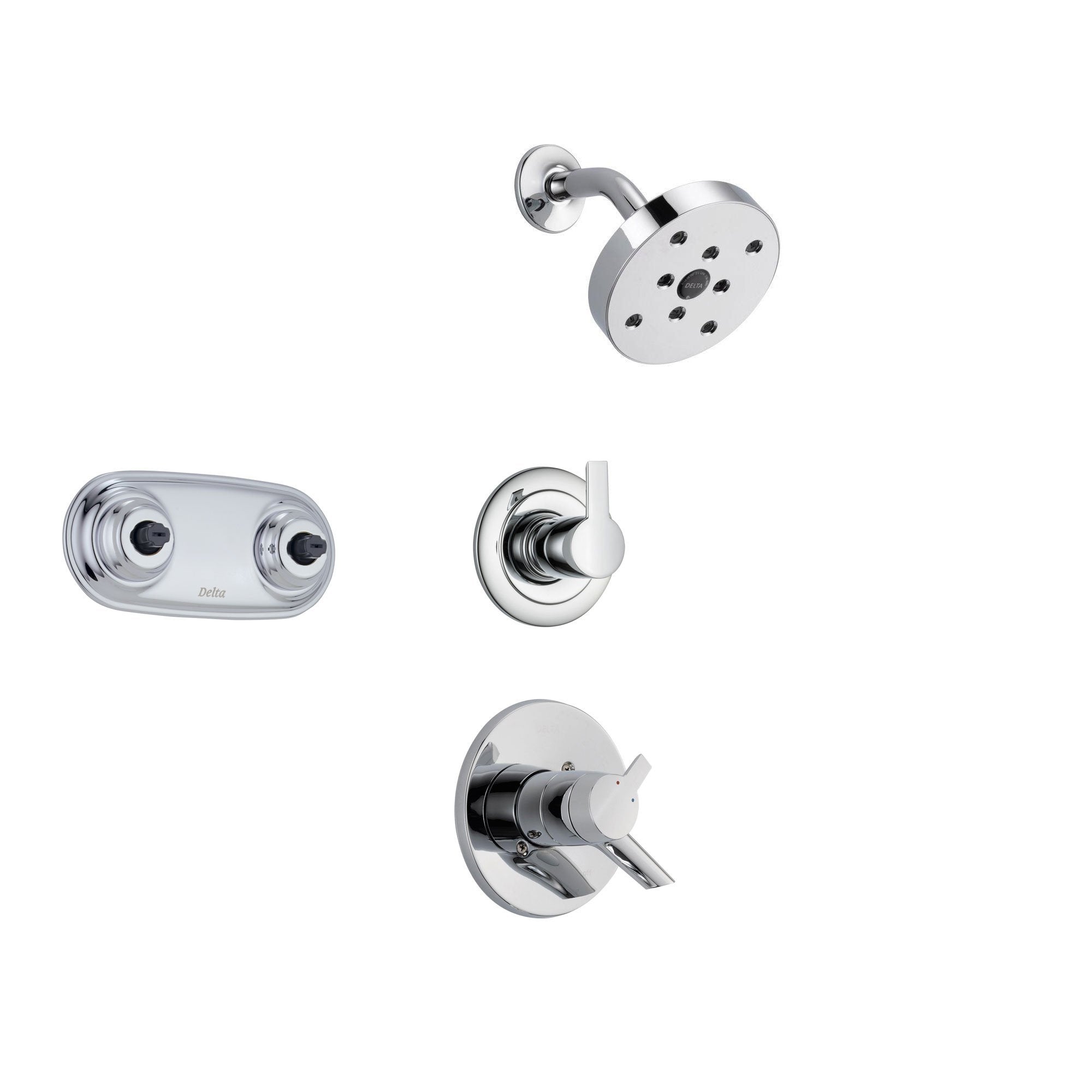 Delta Compel Chrome Shower System with Dual Control Shower Handle, 3-s ...