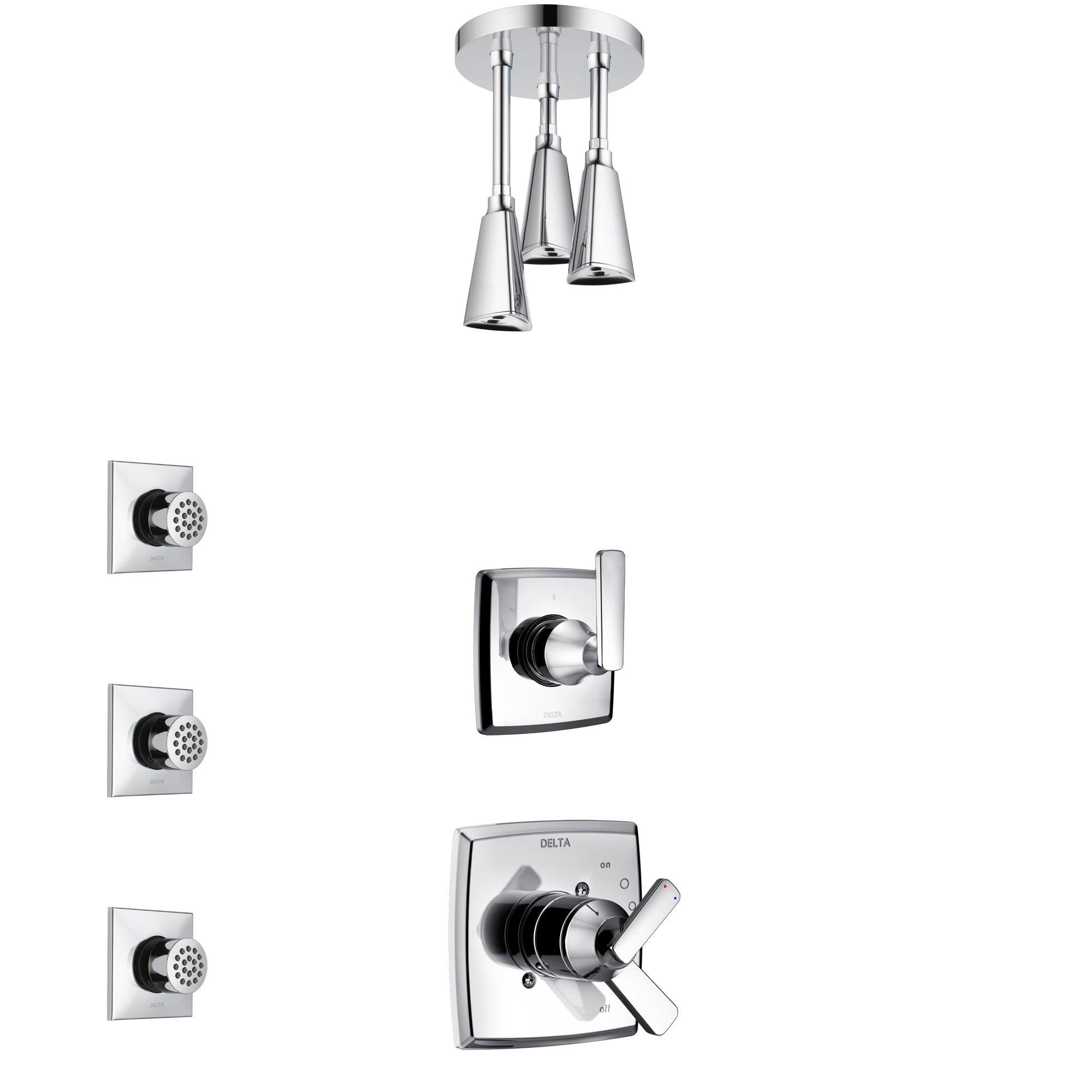 Delta Ashlyn Chrome Finish Shower System with Dual Control Handle, 3-S ...
