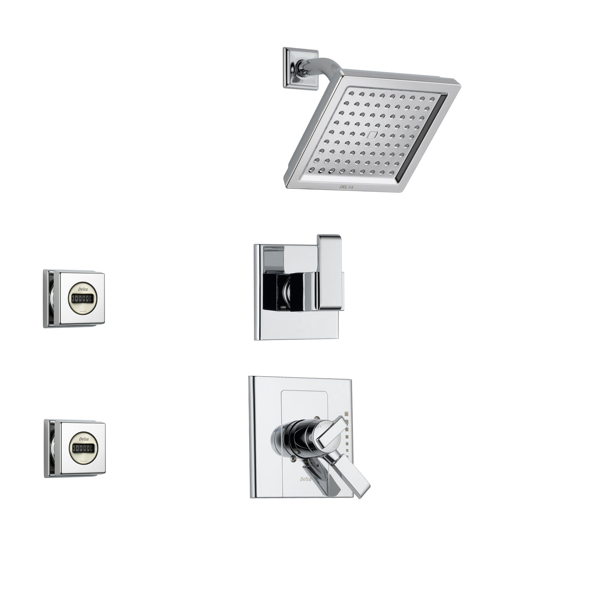 Delta Arzo Chrome Shower System with Dual Control Shower Handle, 3-set ...