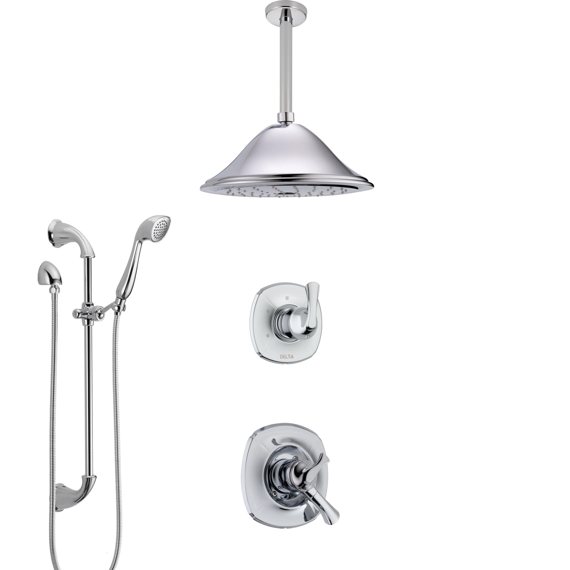 Delta Addison Chrome Finish Shower System with Dual Control Handle, Di ...