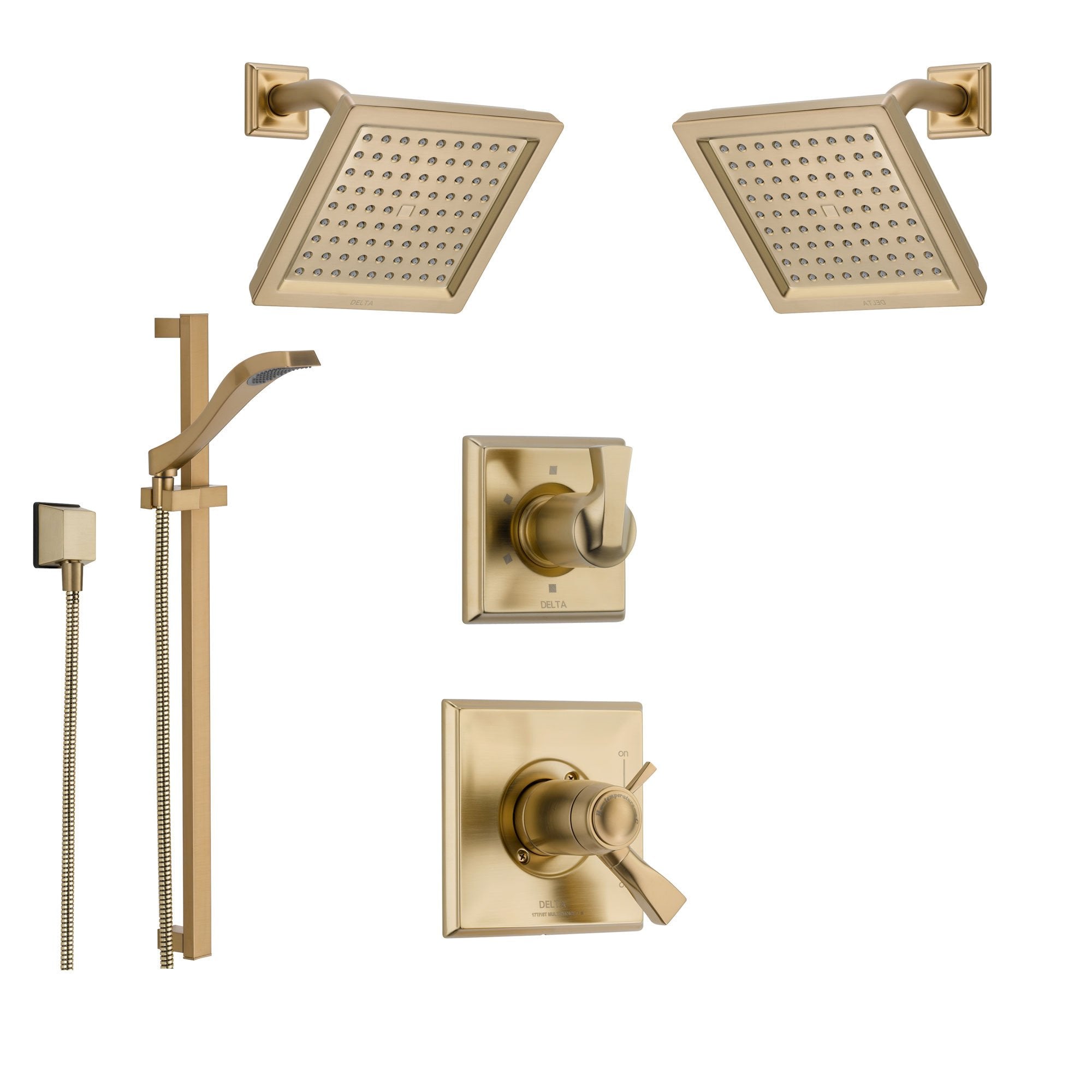 Delta Dryden Champagne Bronze Shower System with Thermostatic Shower H ...