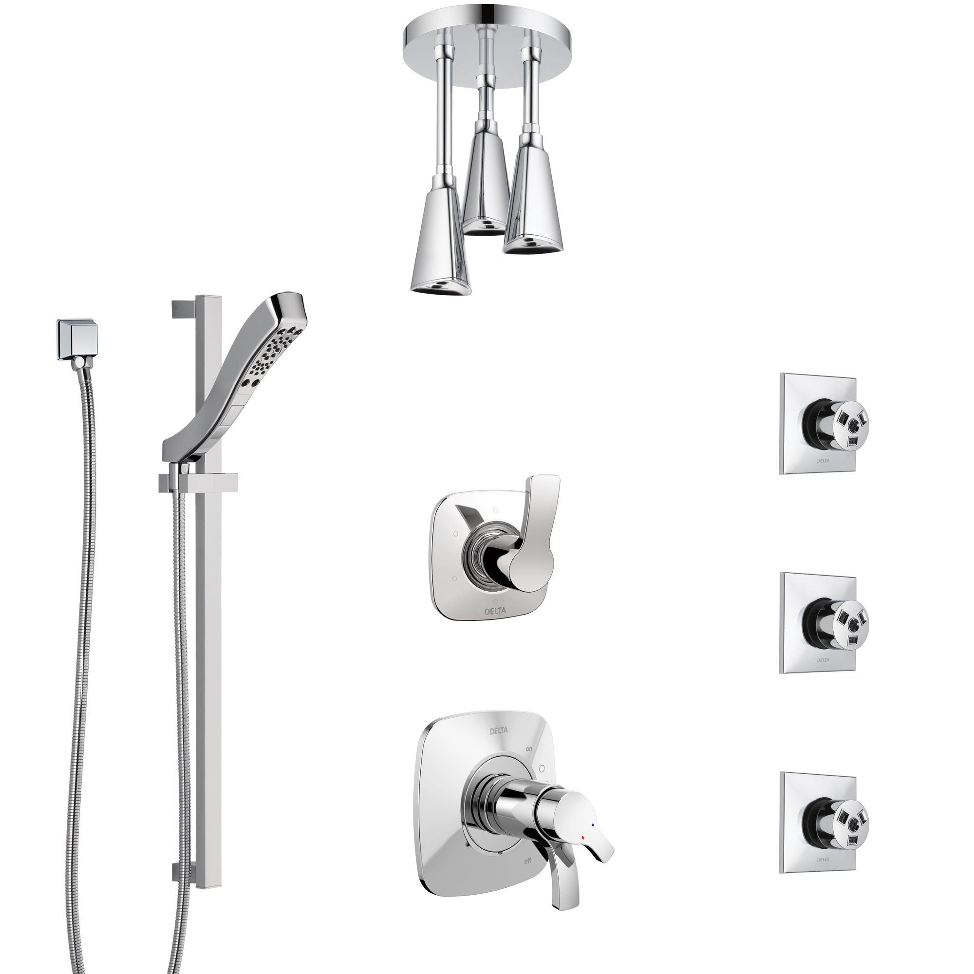 Delta Tesla Chrome Shower System with Dual Thermostatic Control, Diver ...