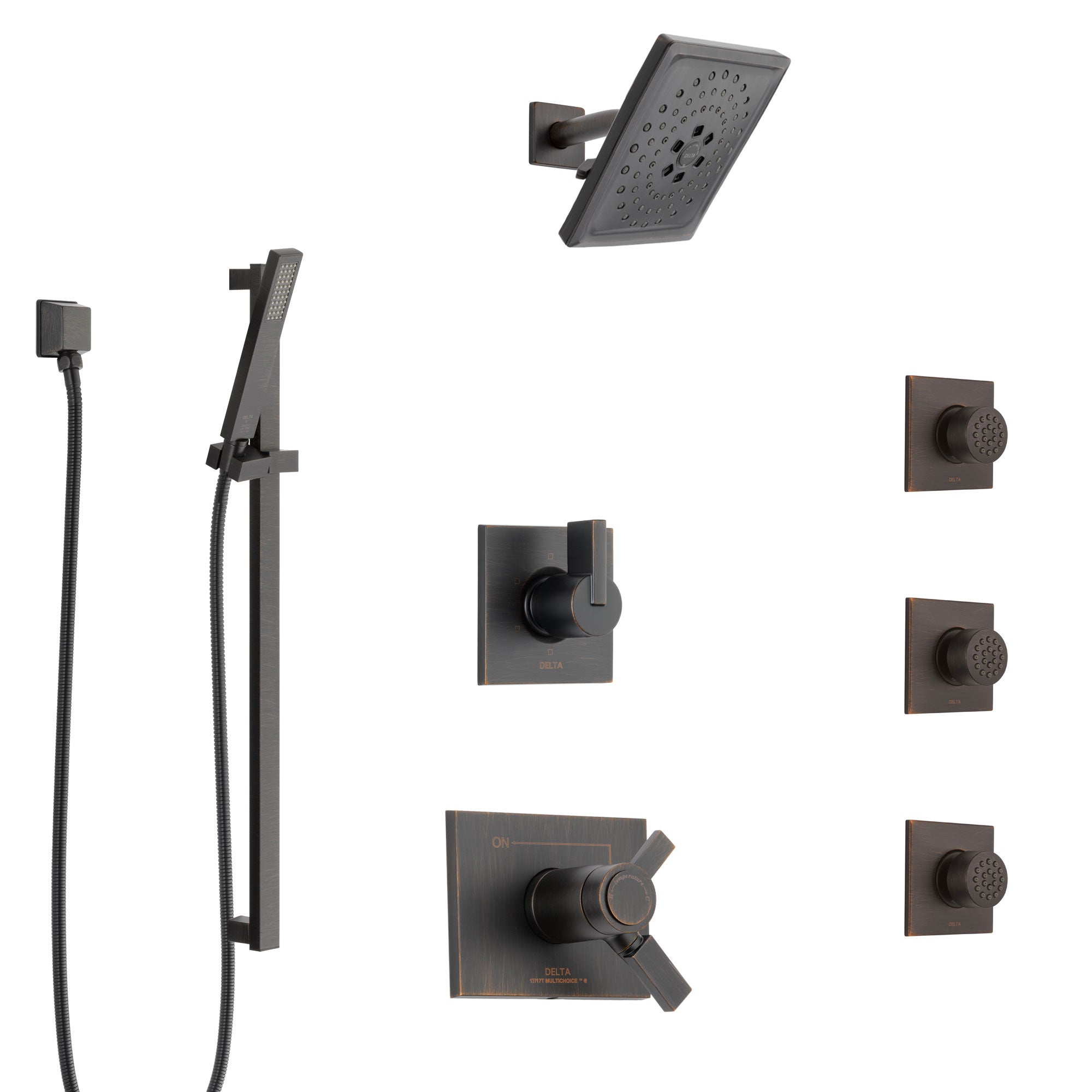 Delta Vero Venetian Bronze Shower System with Dual Thermostatic Contro ...