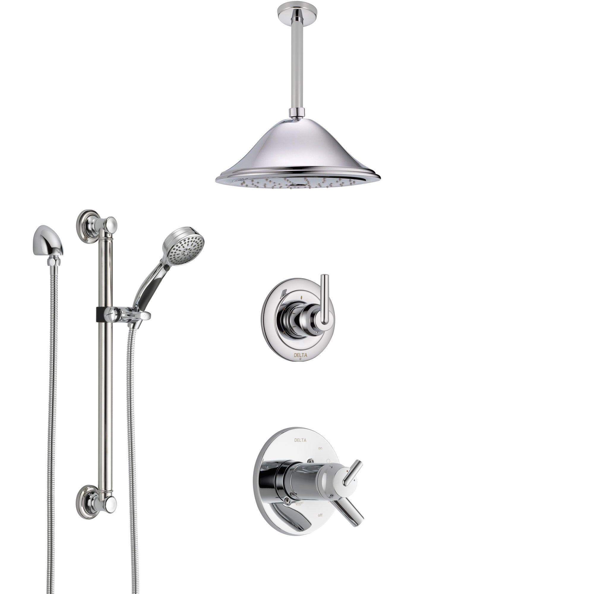 Delta Trinsic Chrome Shower System with Dual Thermostatic Control Hand ...