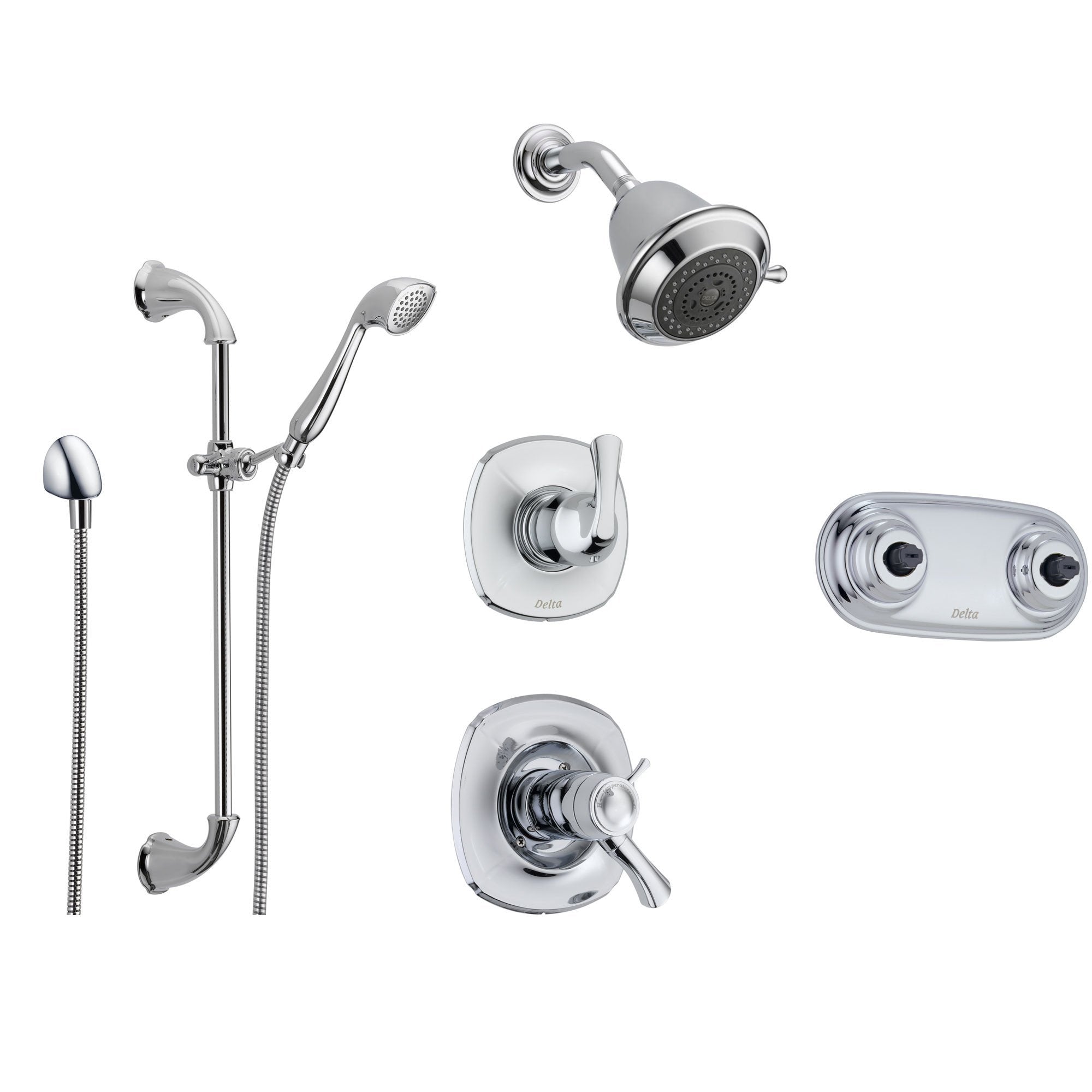 Delta Addison Chrome Shower System with Thermostatic Shower Handle, 6 ...