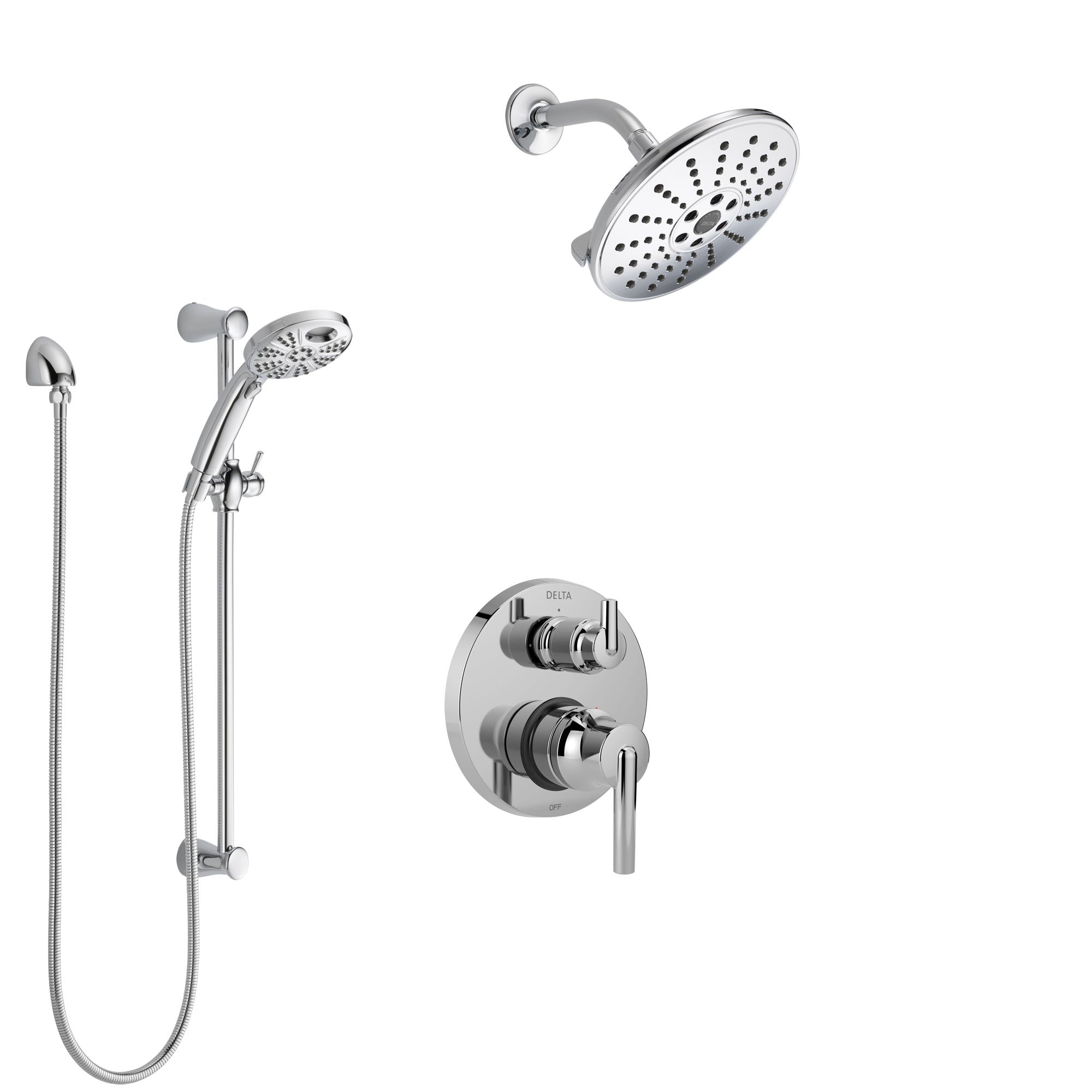 Delta Trinsic Chrome Finish Shower System with Control Handle, Integra ...