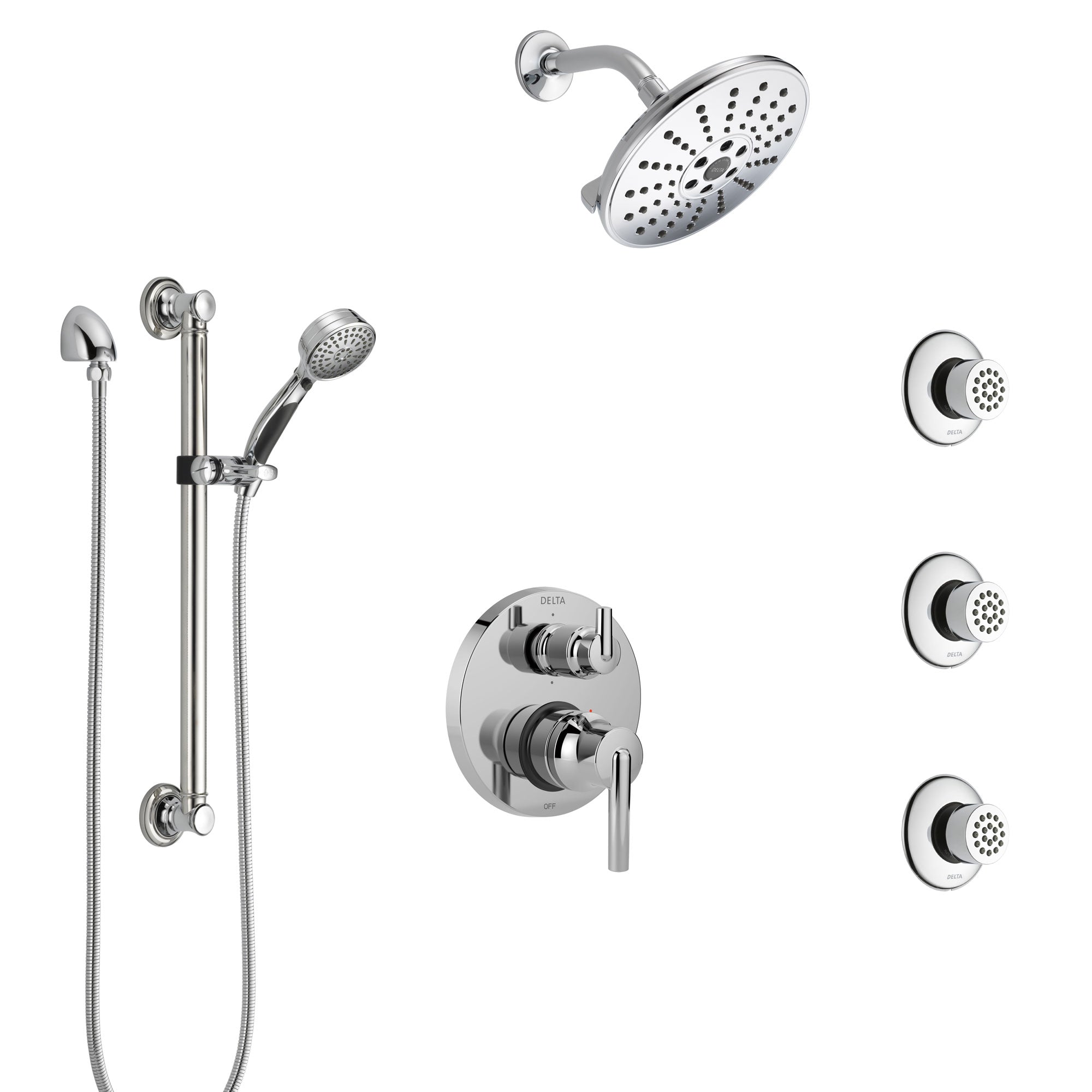 Delta Trinsic Chrome Shower System with Control Handle, Integrated Div ...