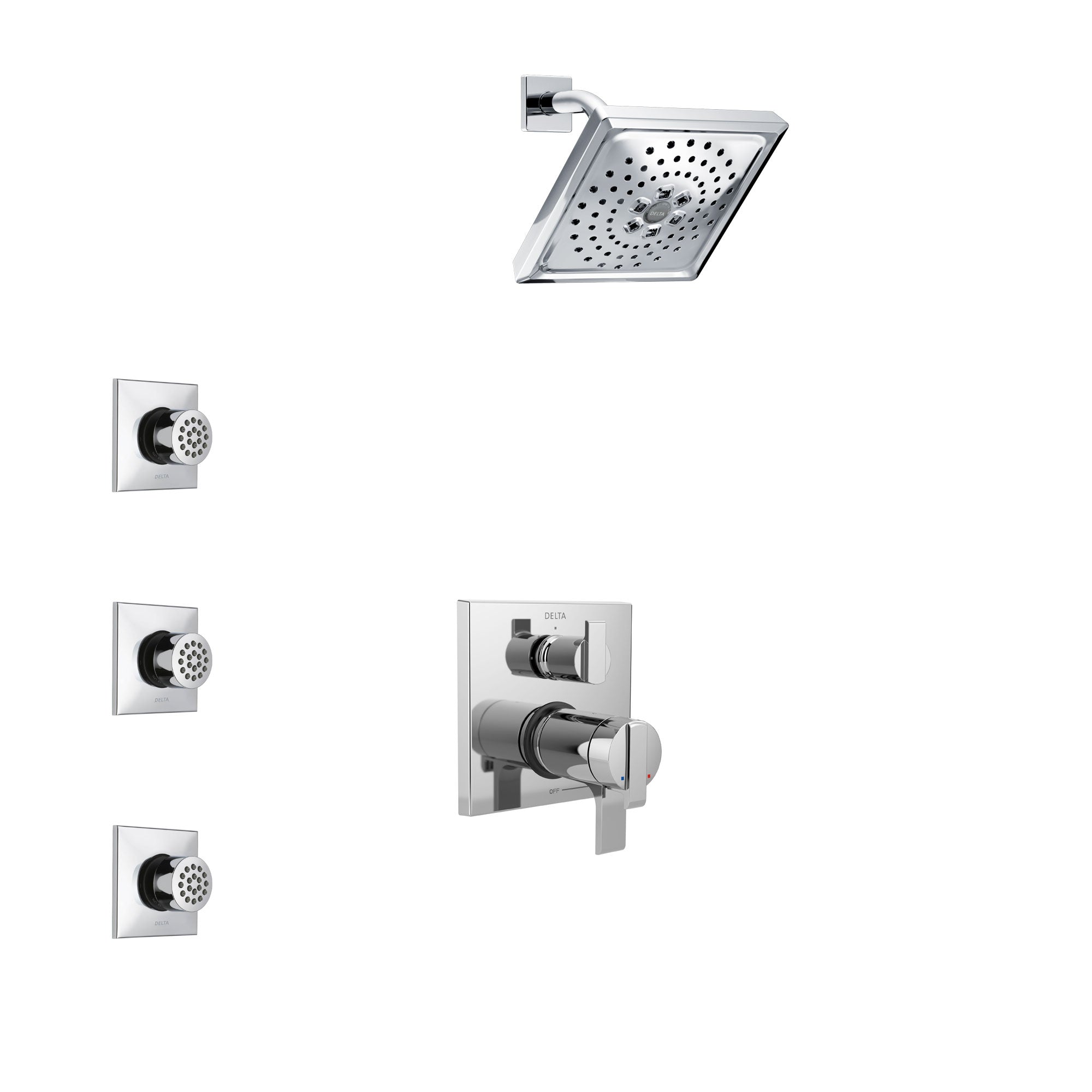 Delta Ara Chrome Finish Shower System with Dual Thermostatic Control H ...