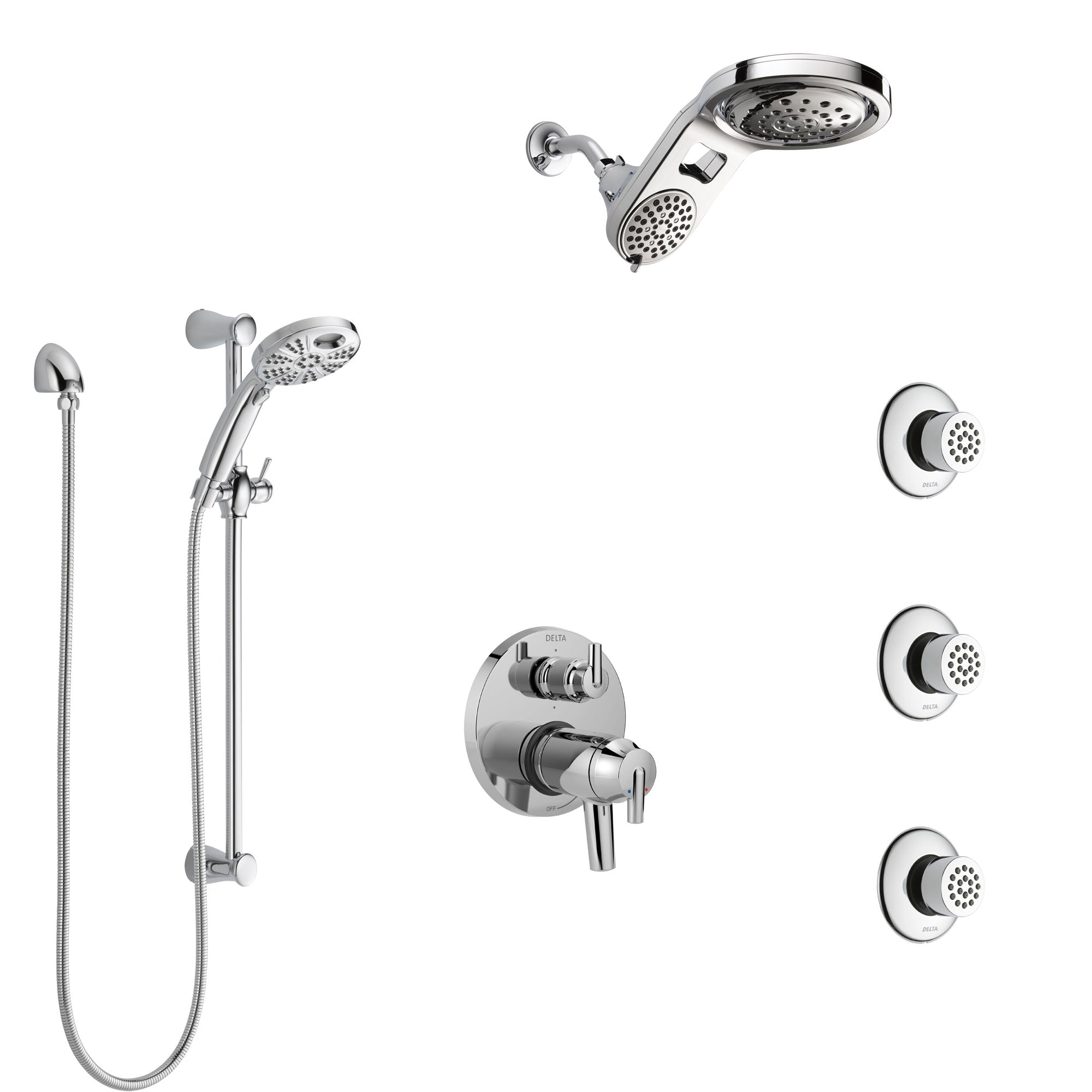 Delta Trinsic Chrome Shower System with Dual Thermostatic Control, Int ...