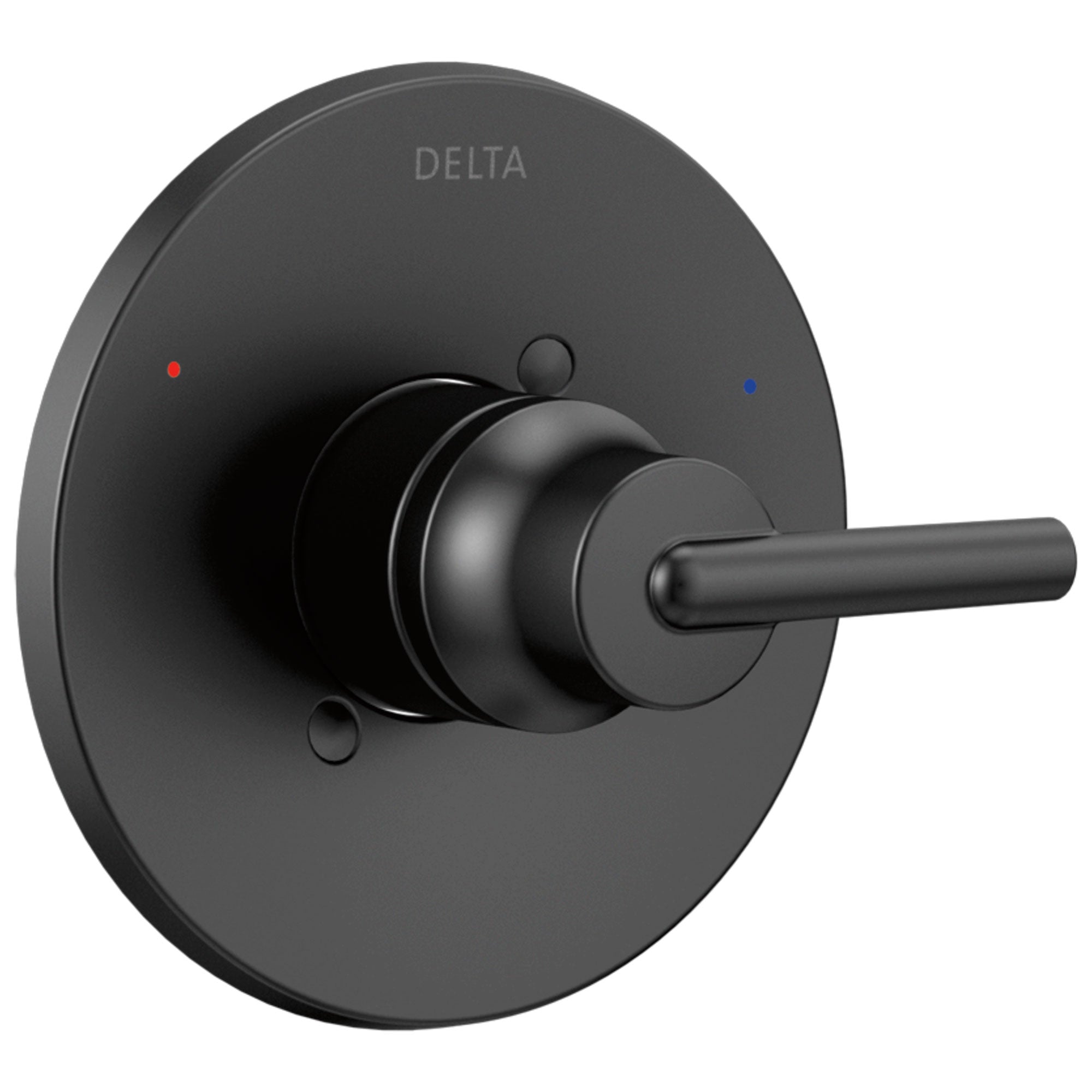 Delta Trinsic Collection Matte Black Monitor 14 Modern Round Shower Fa ...