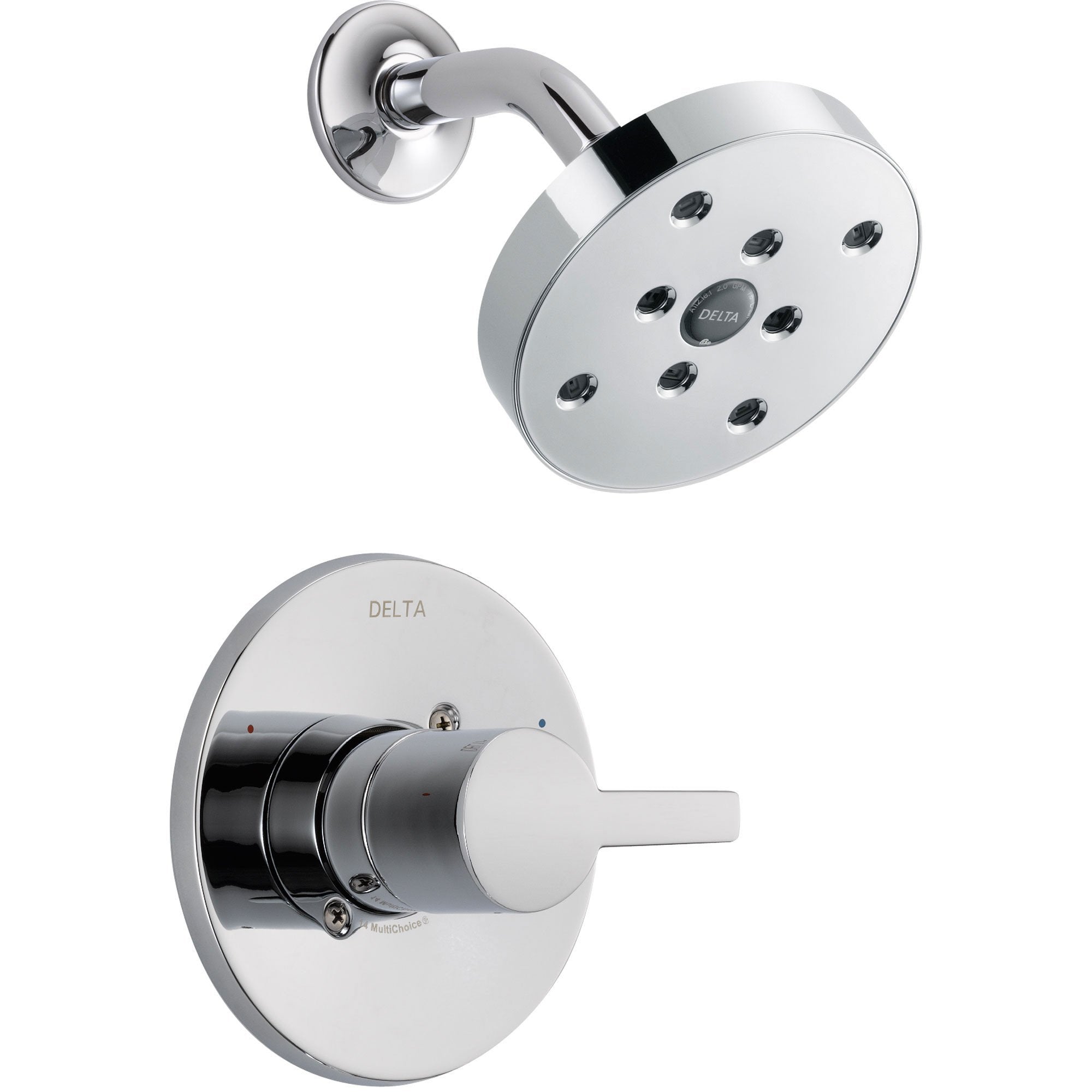 Delta Compel Chrome Single Handle Modern Shower Only Faucet Includes V ...