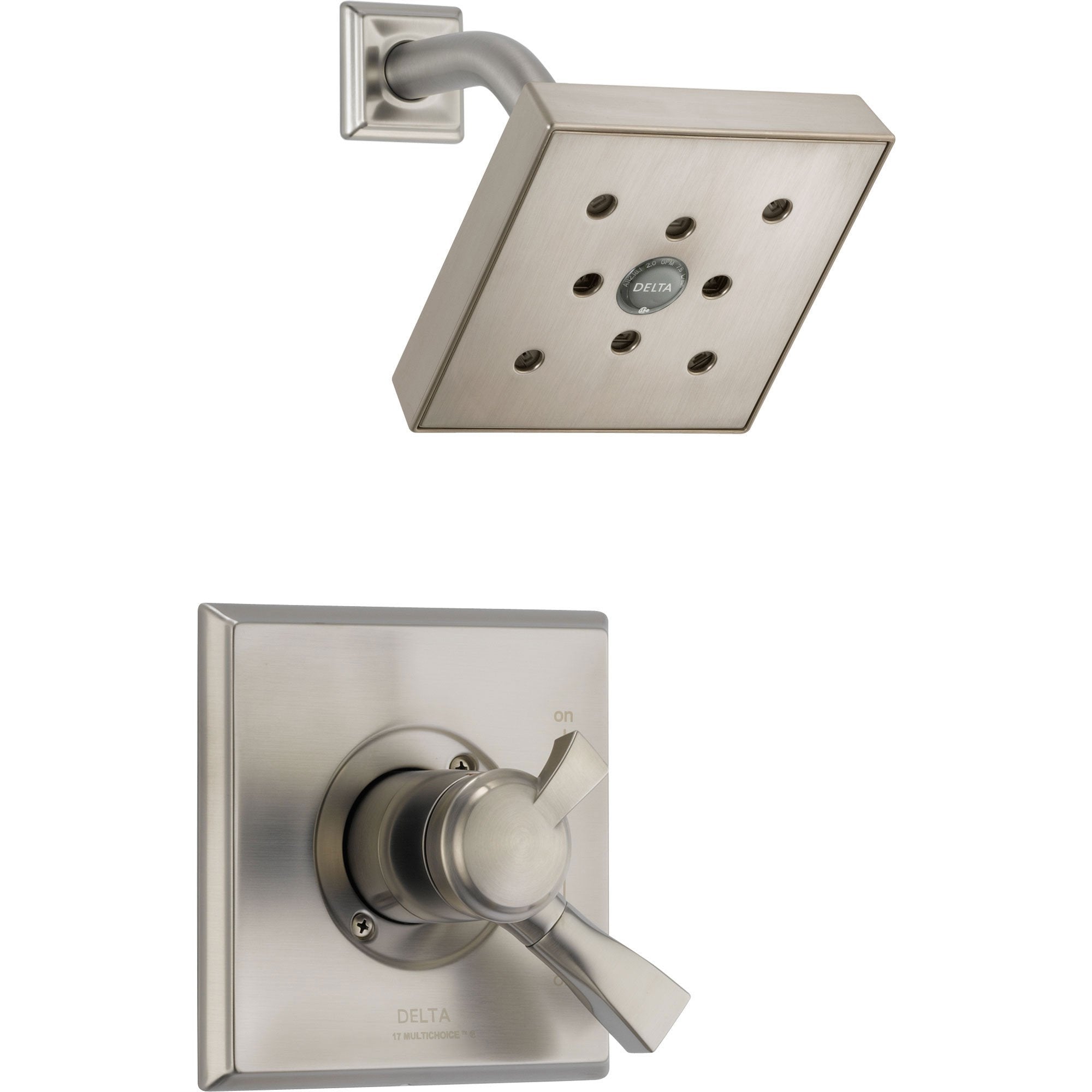 Delta Dryden Stainless Steel Finish Temp/Volume Control Shower with Va ...