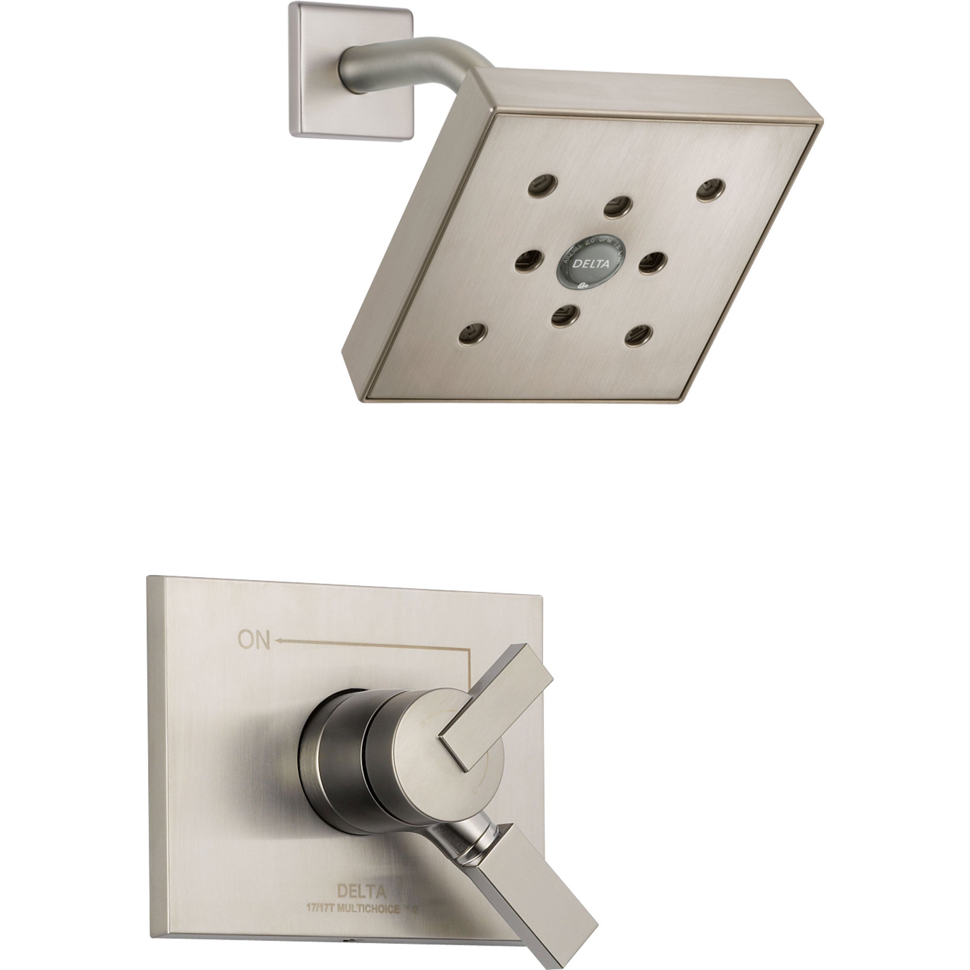 Delta Vero Stainless Steel Finish Temp/Volume Control Shower Trim Kit ...