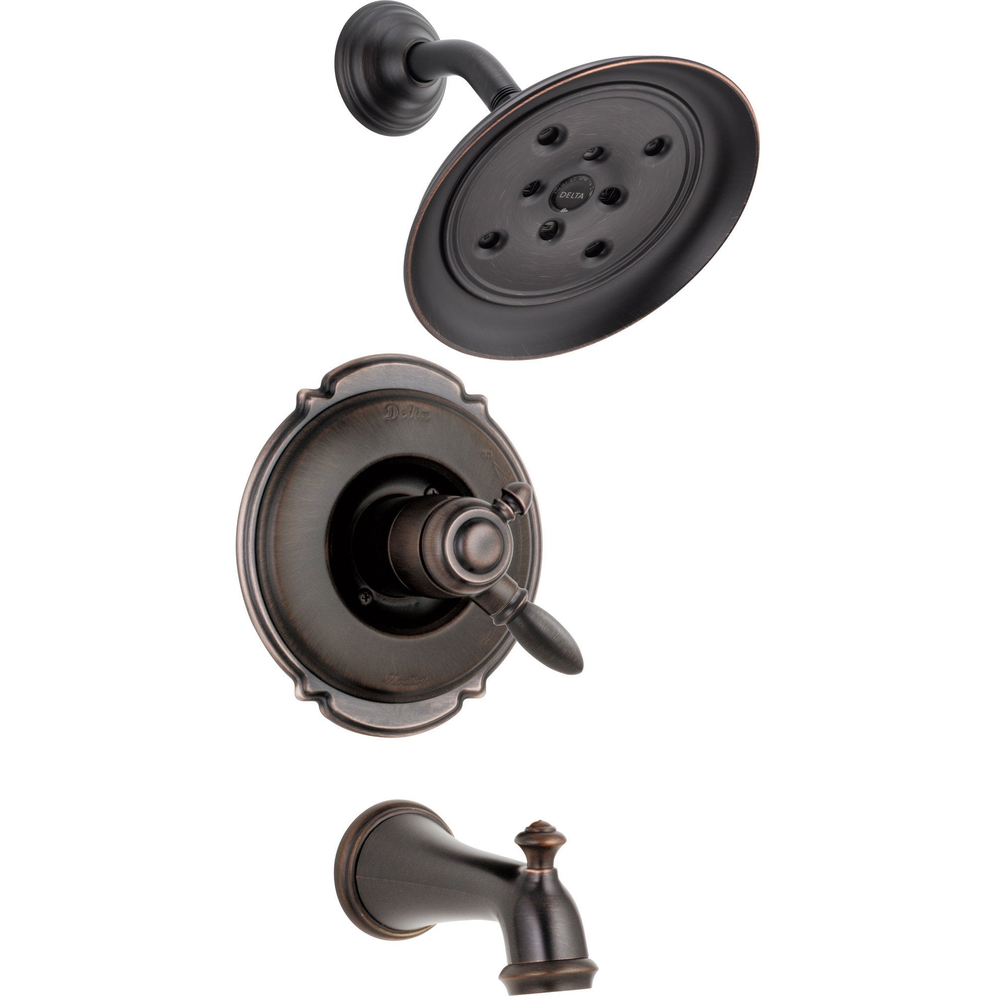 Delta Victorian Dual Control Venetian Bronze Tub and Shower Faucet w/V ...