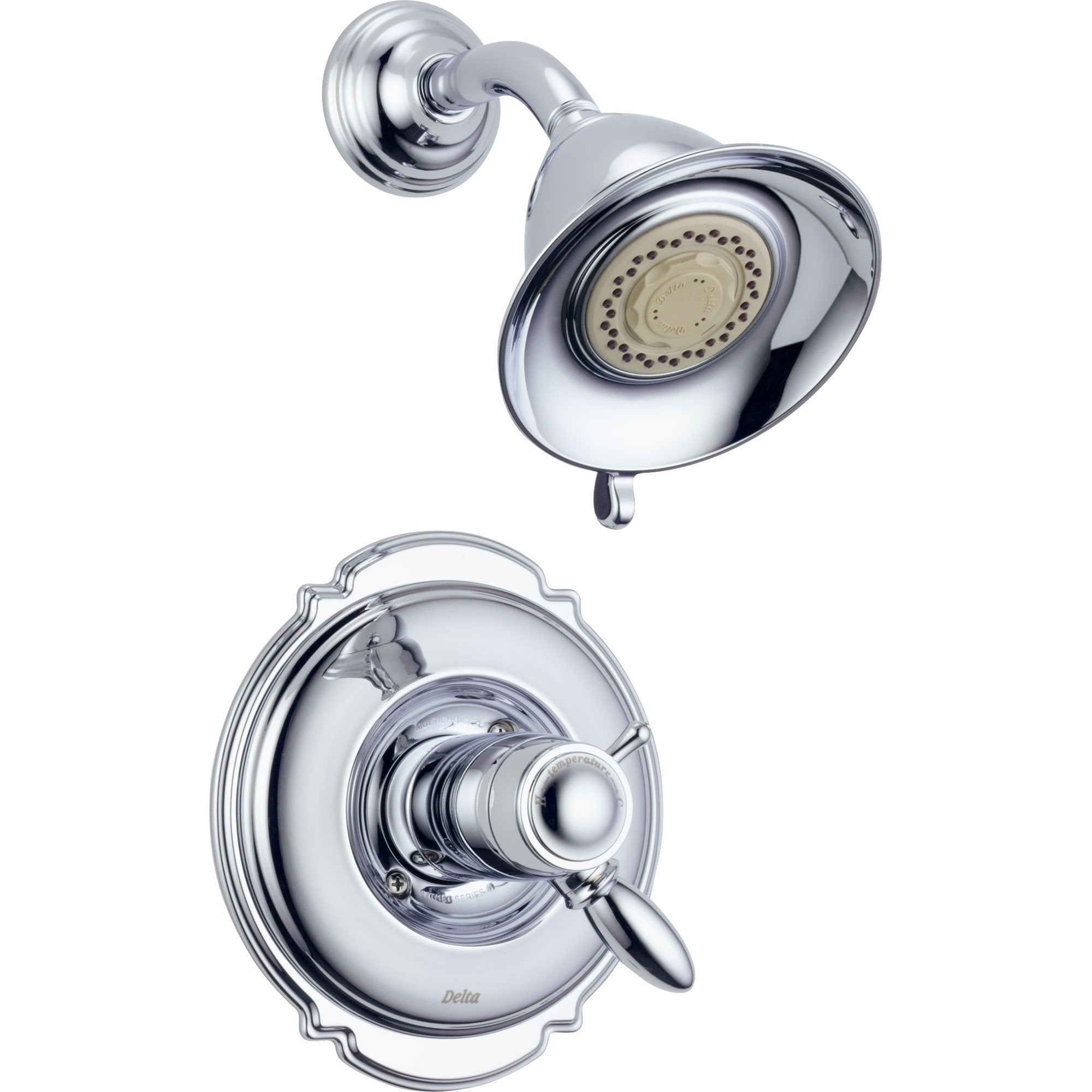 Delta Victorian Chrome Thermostatic Shower Faucet Dual Control with Va ...